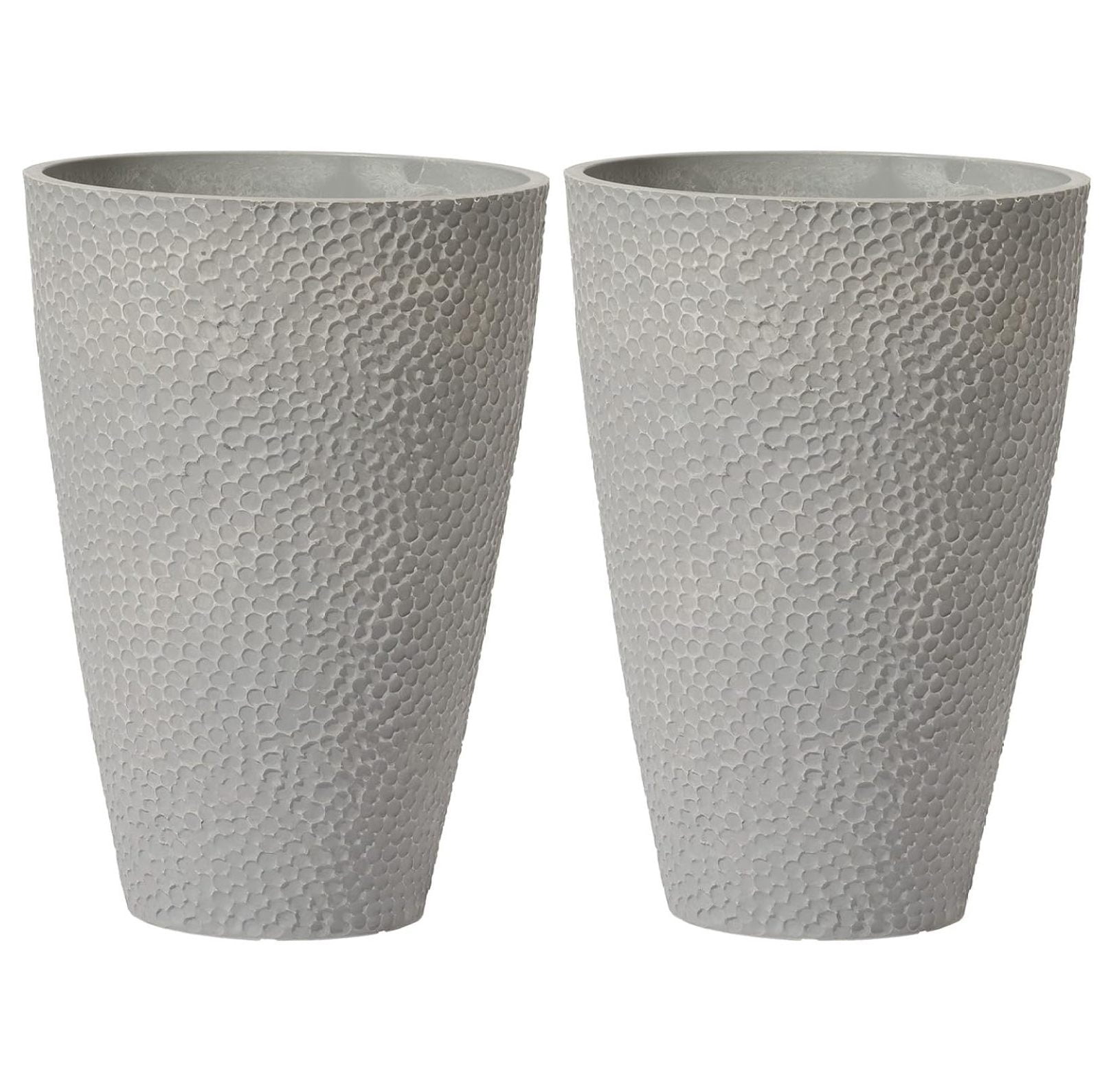 DaiZuY 20 inch Tall Planters Set of 2, Tall Round Planters for Indoor ...