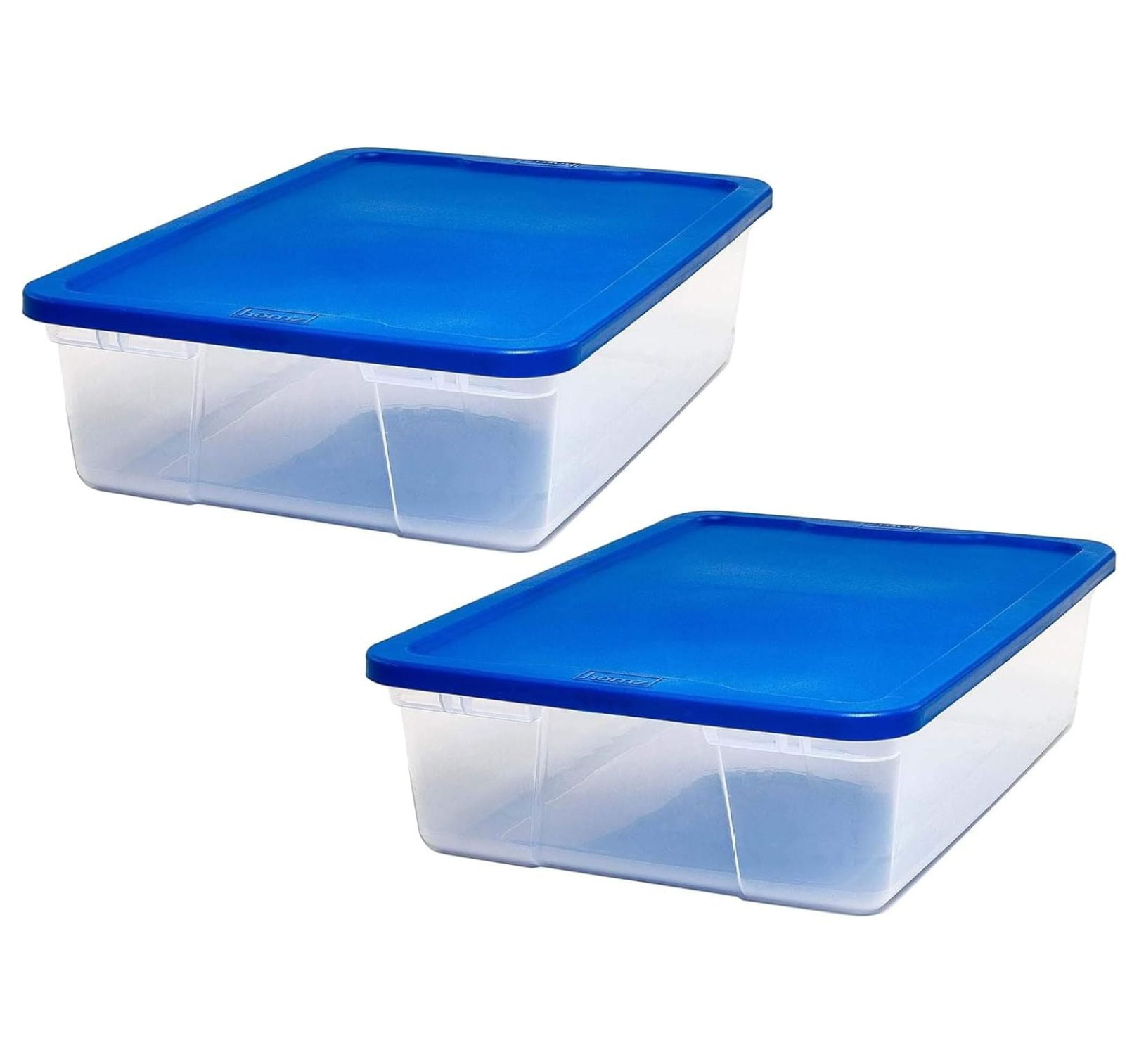 DaiZuY 28 Quart Snaplock Clear Plastic Storage Tote Container Bin with ...