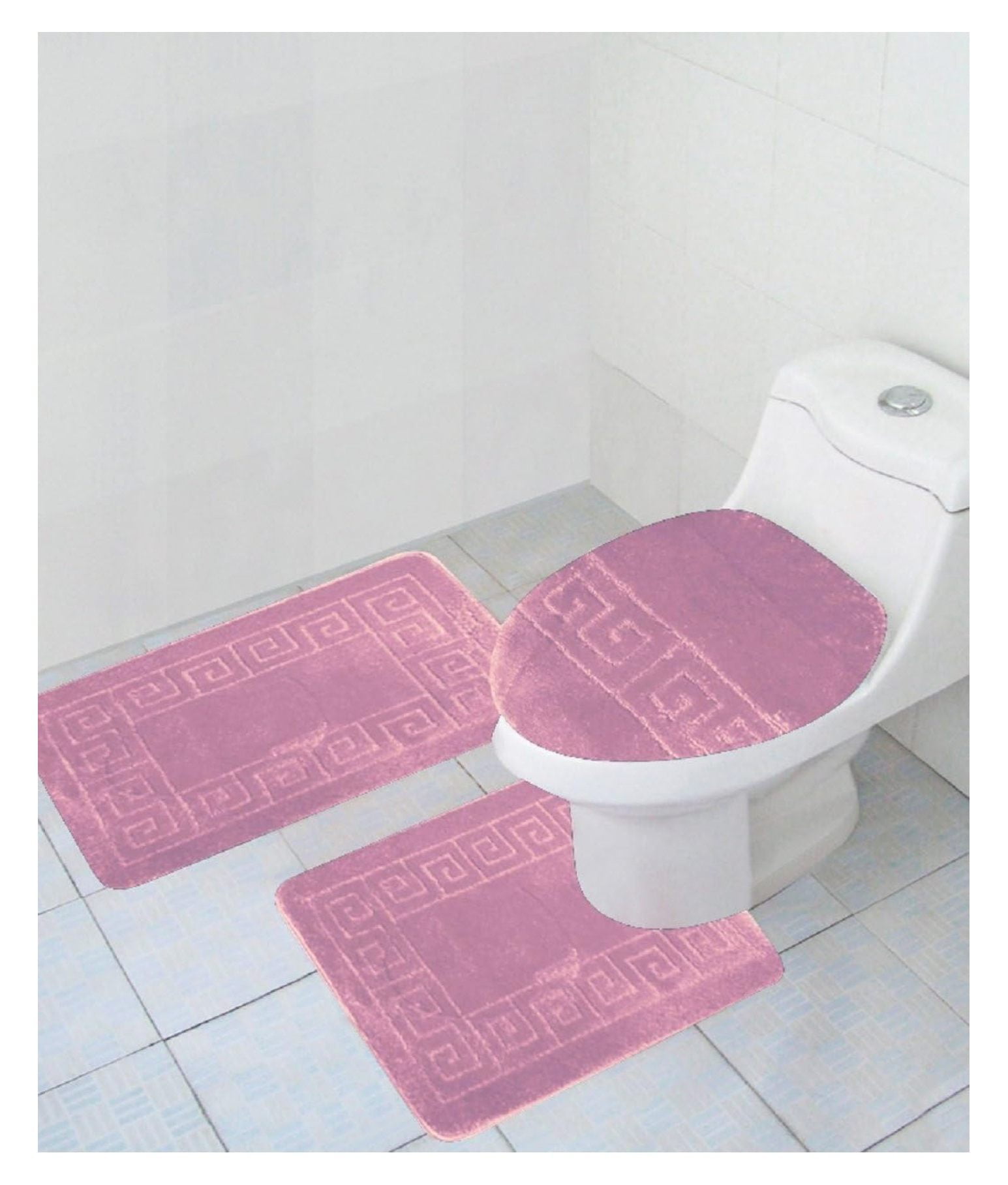 DaiZuY 3 Piece Bath Rug Set Pattern Bathroom Rug (20"x32")/Large ...