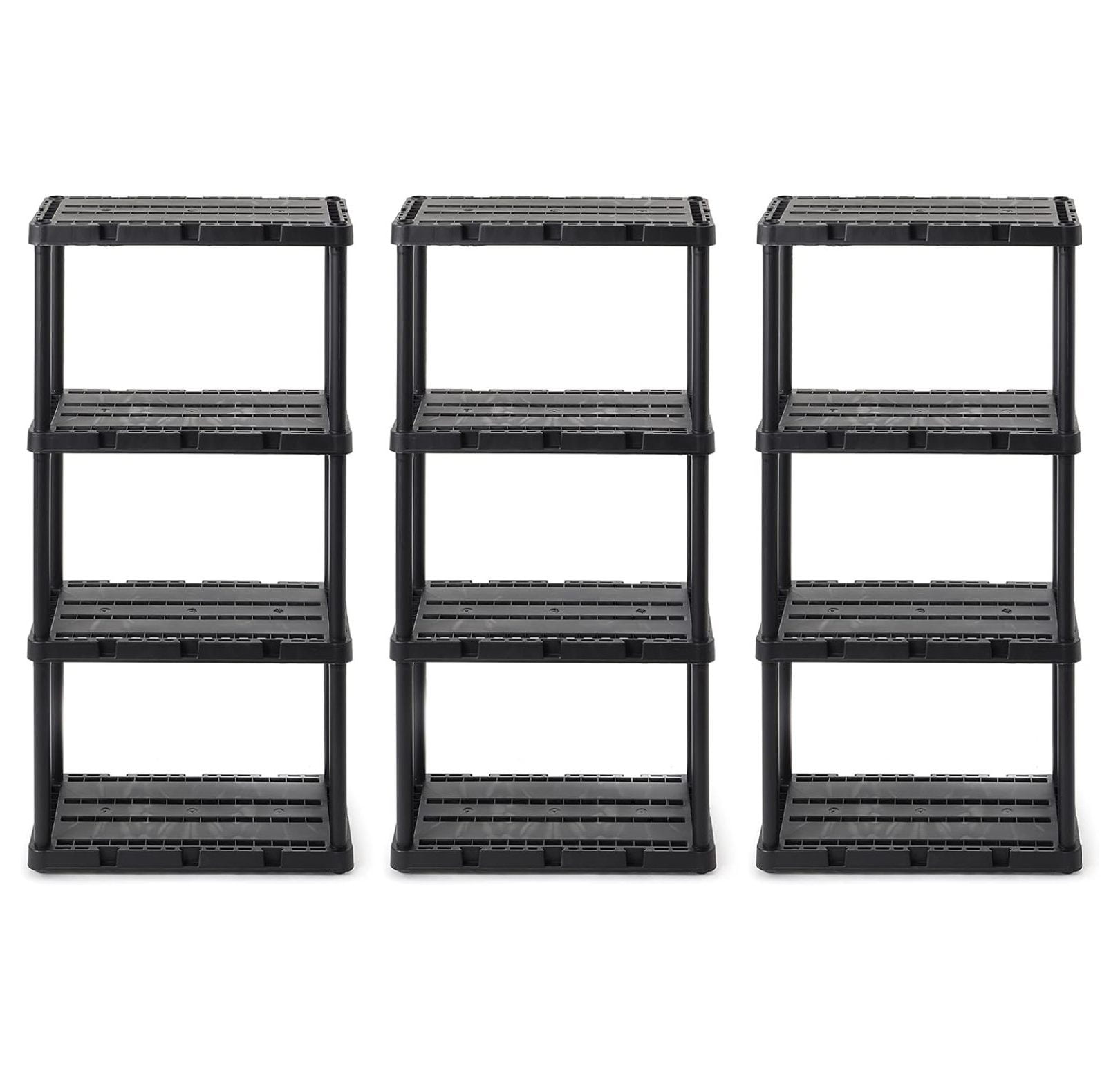 DaiZuY 4 Tier Knect-A-Shelf Solid Light Duty Storage Unit Organizer ...