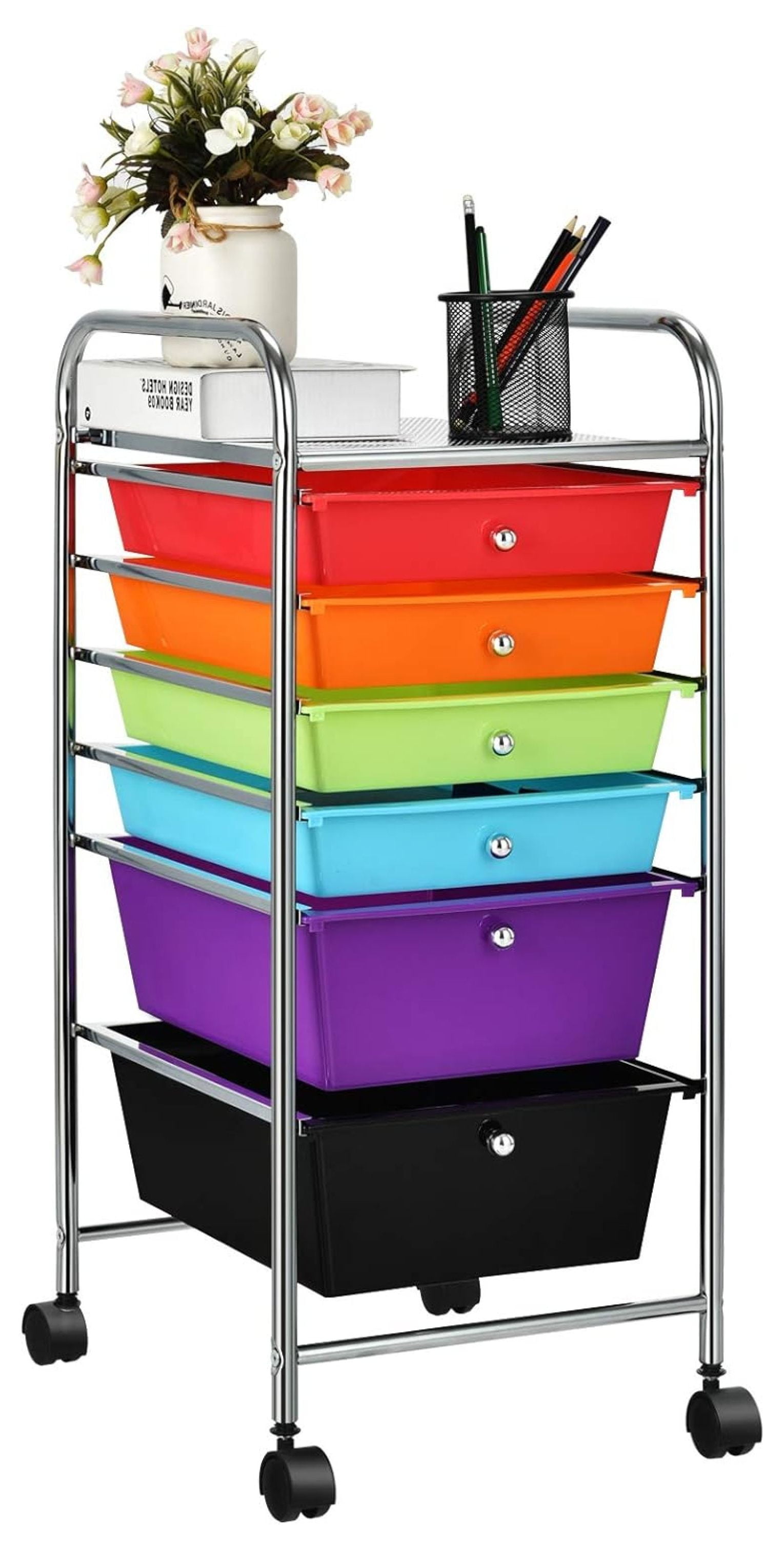 DaiZuY 6-Drawer Rolling Storage Cart, Multifunctional Art Craft ...