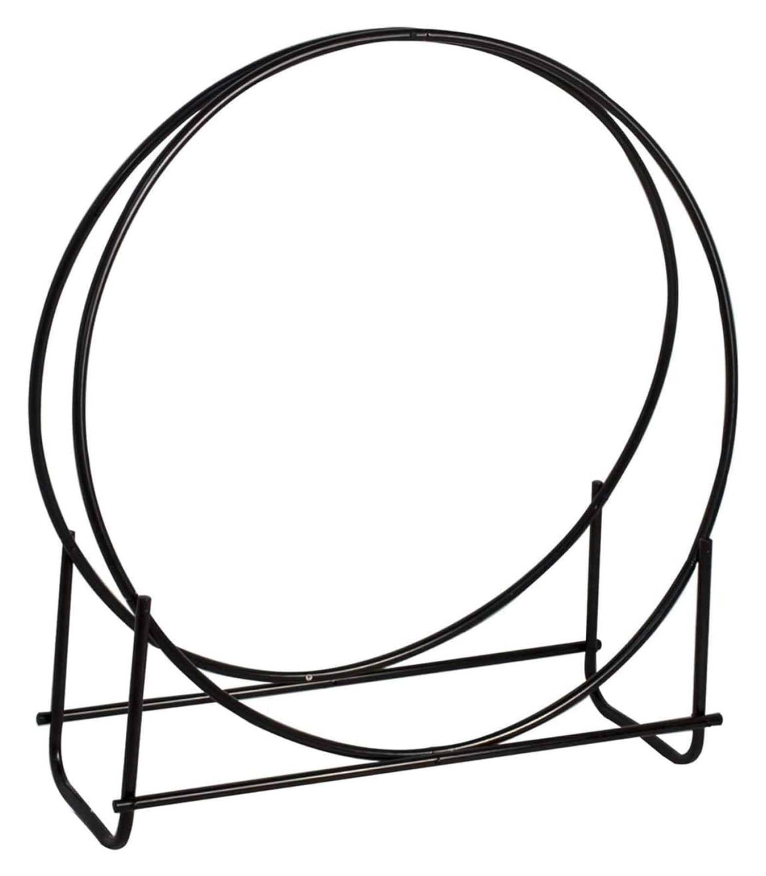 DaiZuY Adjustable Heavy Duty 40 Inch Thick Tubular Steel Hoop Log Rack ...