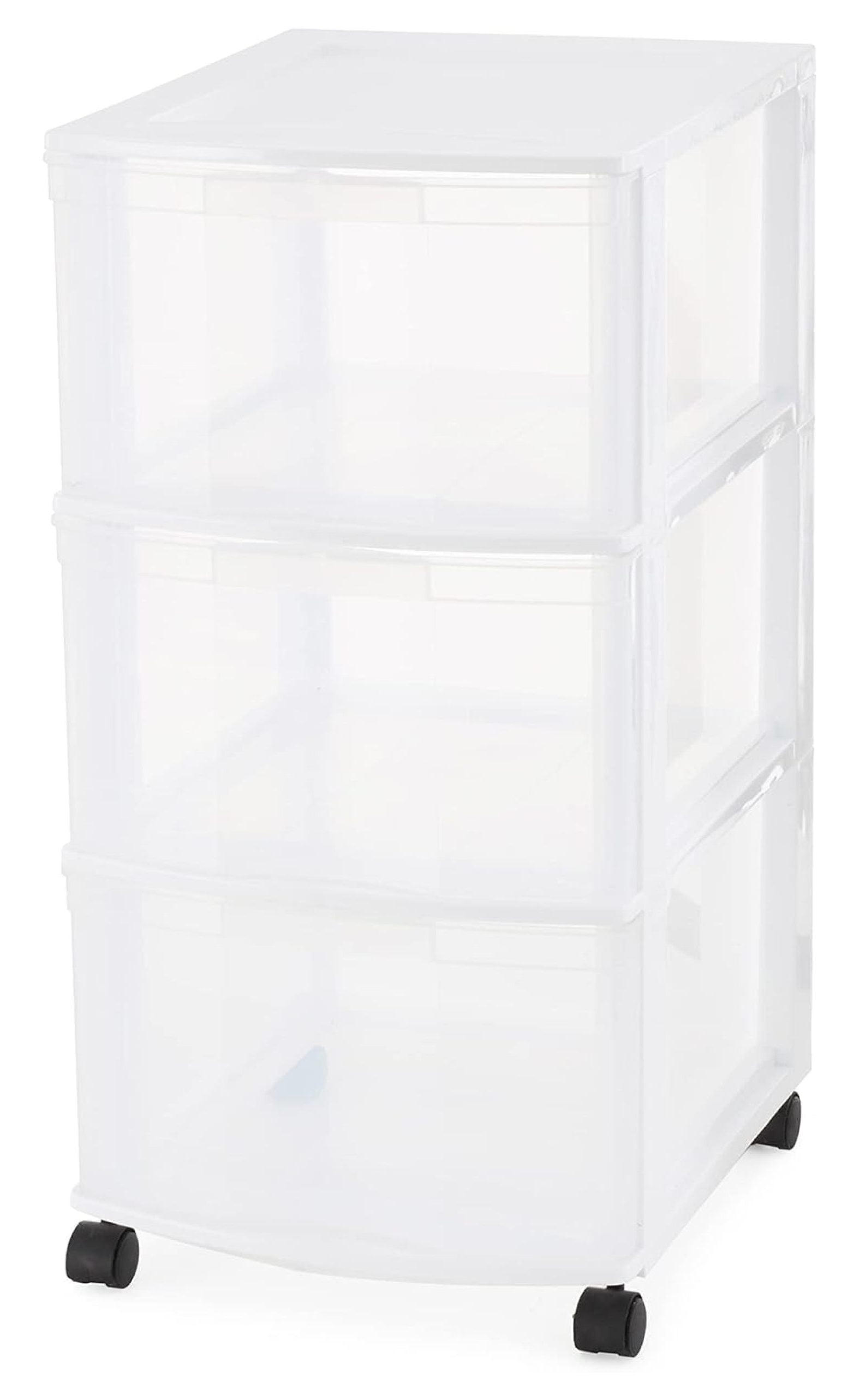 DaiZuY Classic 3 Drawer Organizer Cart, Plastic Drawer Storage Dresser ...