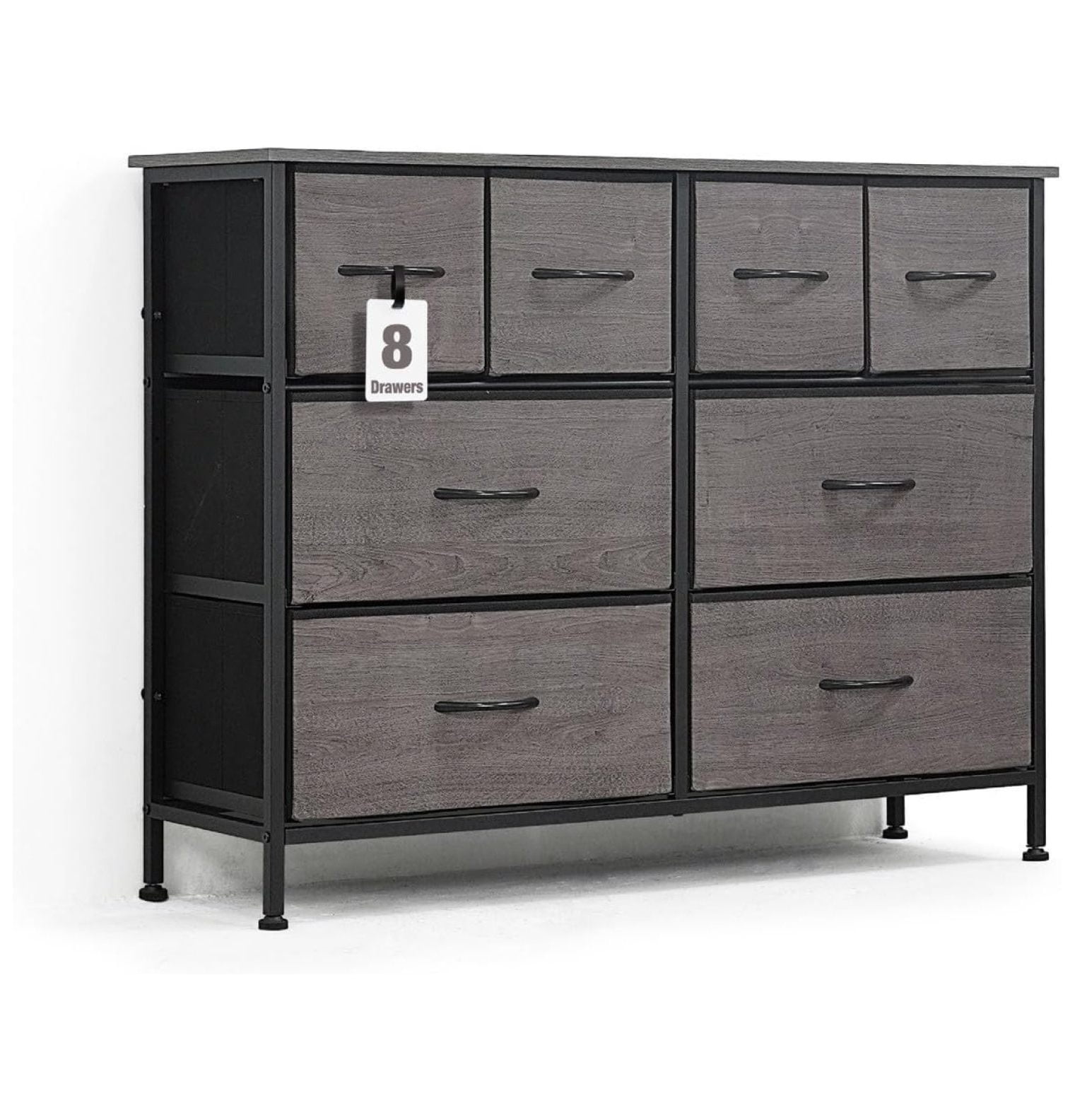 DaiZuY Drawer Storage Tower w/ 8 Fabric Bins, Laundry Storage, Sorting ...