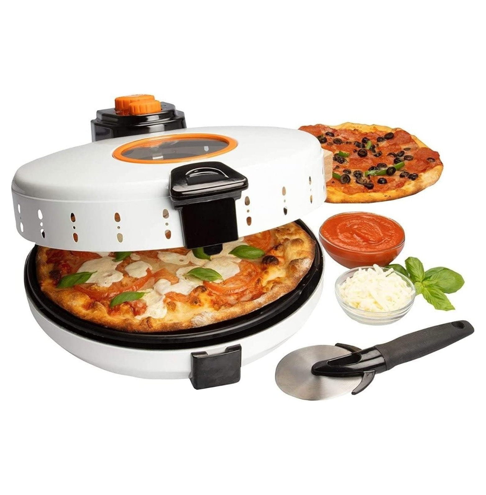 DaiZuY Electric 12" Pizza Maker- Cook Homemade Calzones, Quesadillas ...