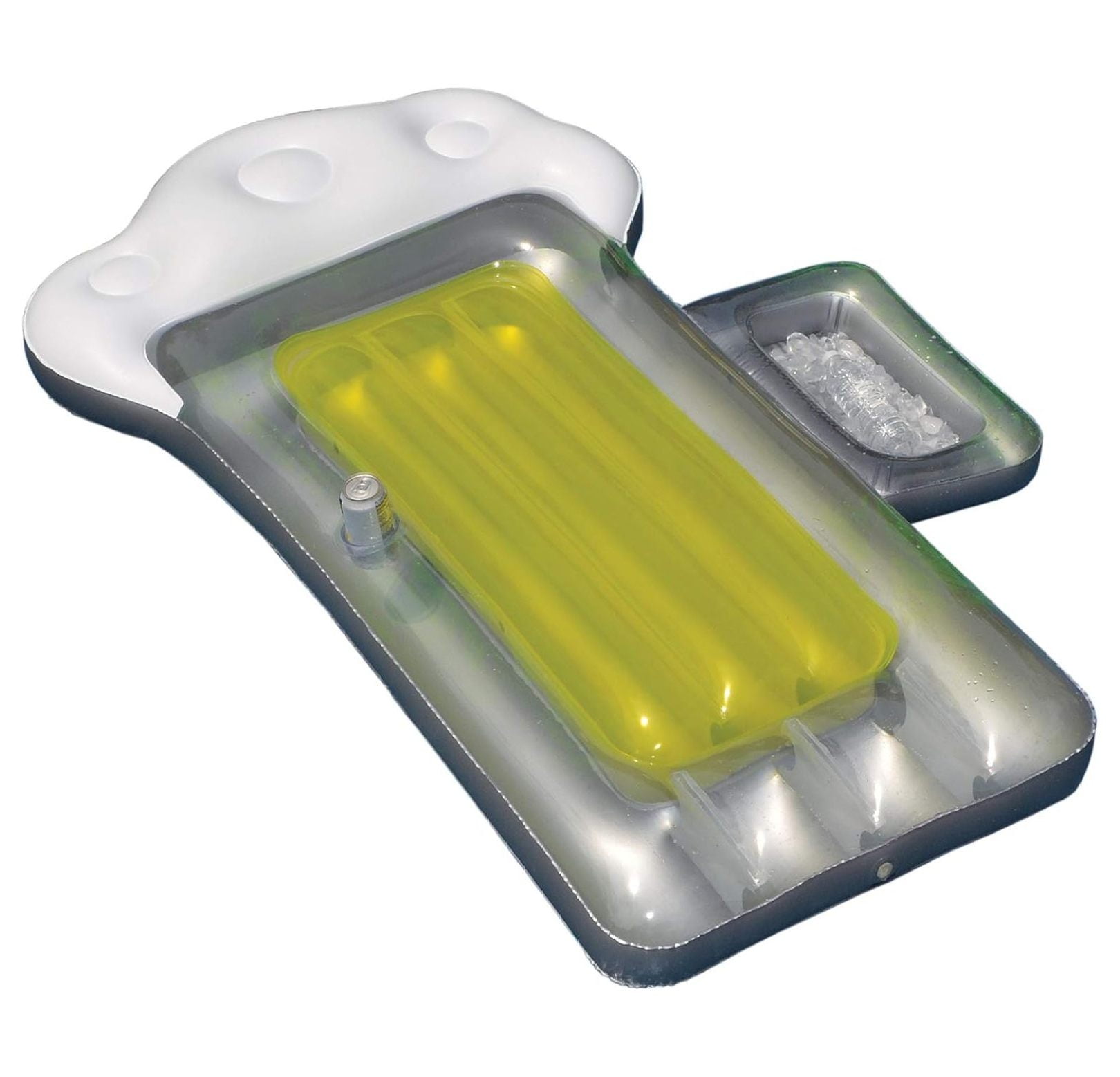 DaiZuY Inflatable Beer Mug Swimming Pool Raft - 72" - White and Yellow ...