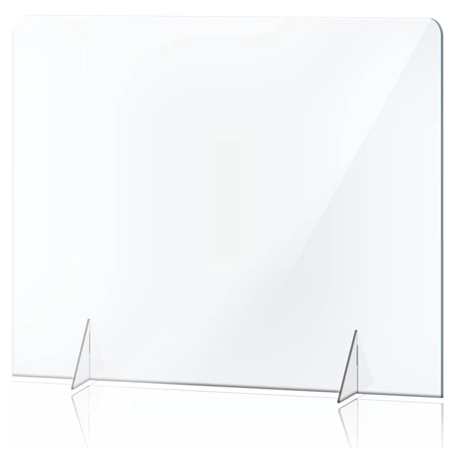 DaiZuY NO Cutout Sneeze Guard Panel for Counter and Desk,Portable Clear ...