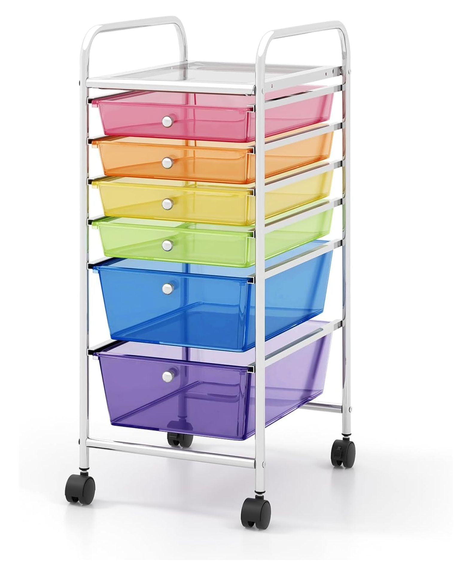 DaiZuY Storage Drawers Cart Classroom Organization 6 Plastic Drawers ...