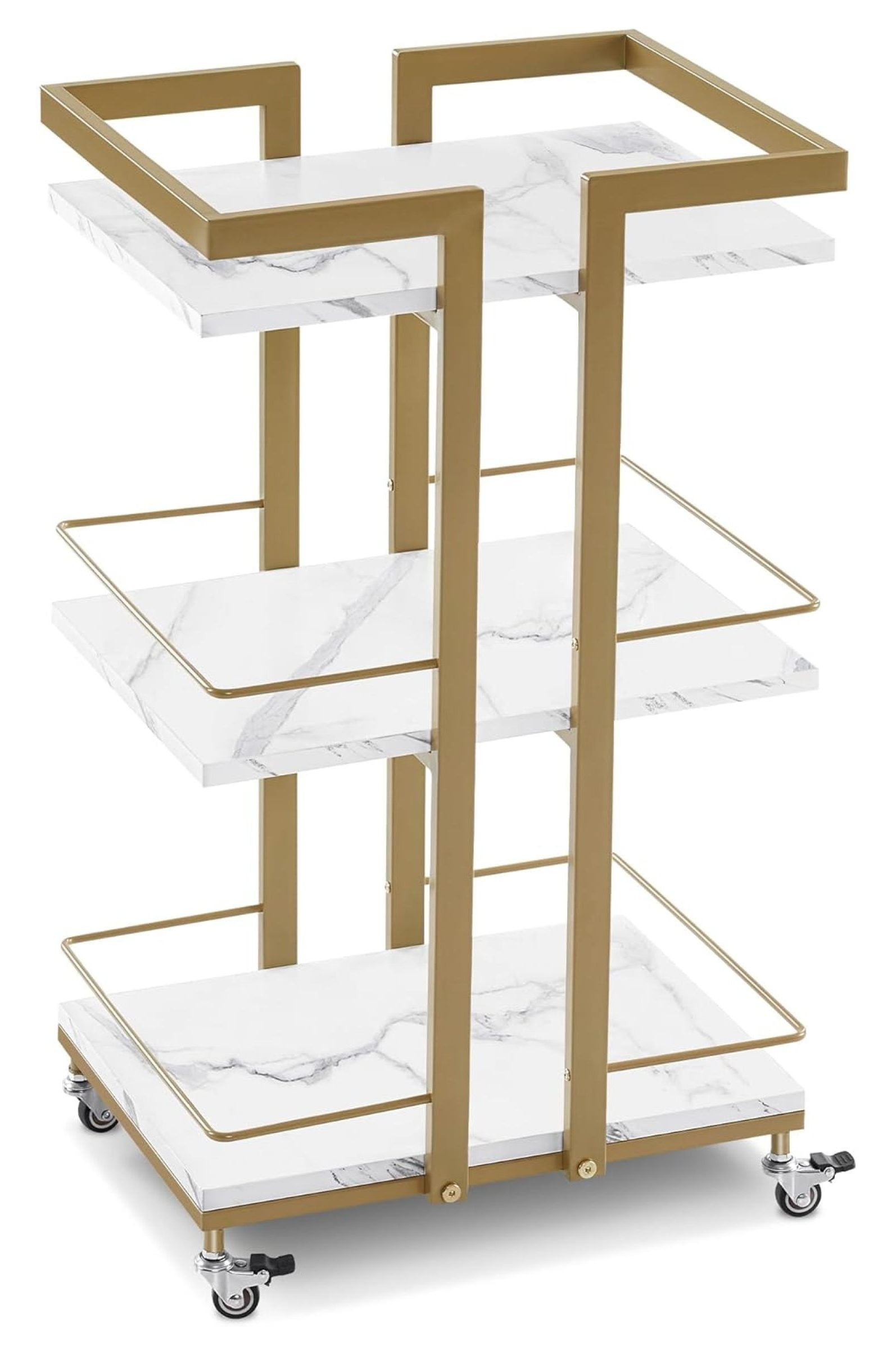 DaiZuY Utility Manicure Trolley Metal Storage Rolling Barber Cart with ...