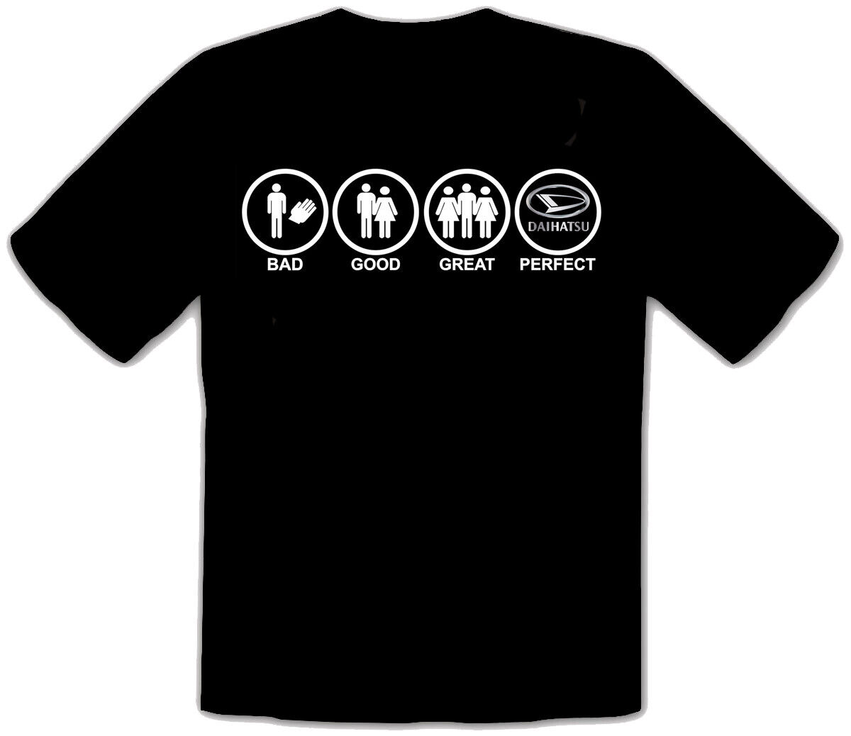 Daihatsu CAR - BAD-GOOD-GREAT-PERFECT AUTO SCHWARZE T-Shirt -153 ...
