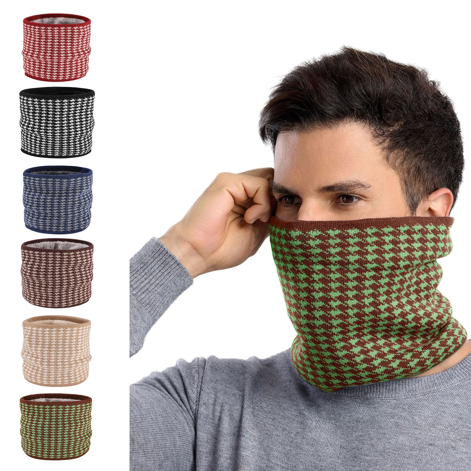 Daihomee 2Packs Elegant Fleece Neck Gaiterwinter Faces Cover Ski Neck ...