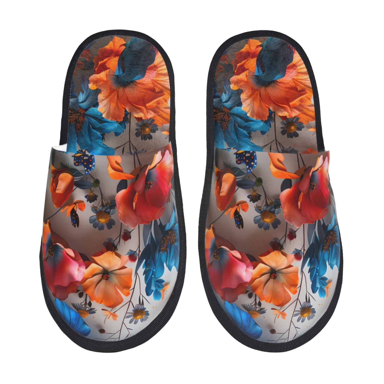 Daiia 3D Butterfly Pattern Furry Slippers for Women and Men, Soft Plush ...