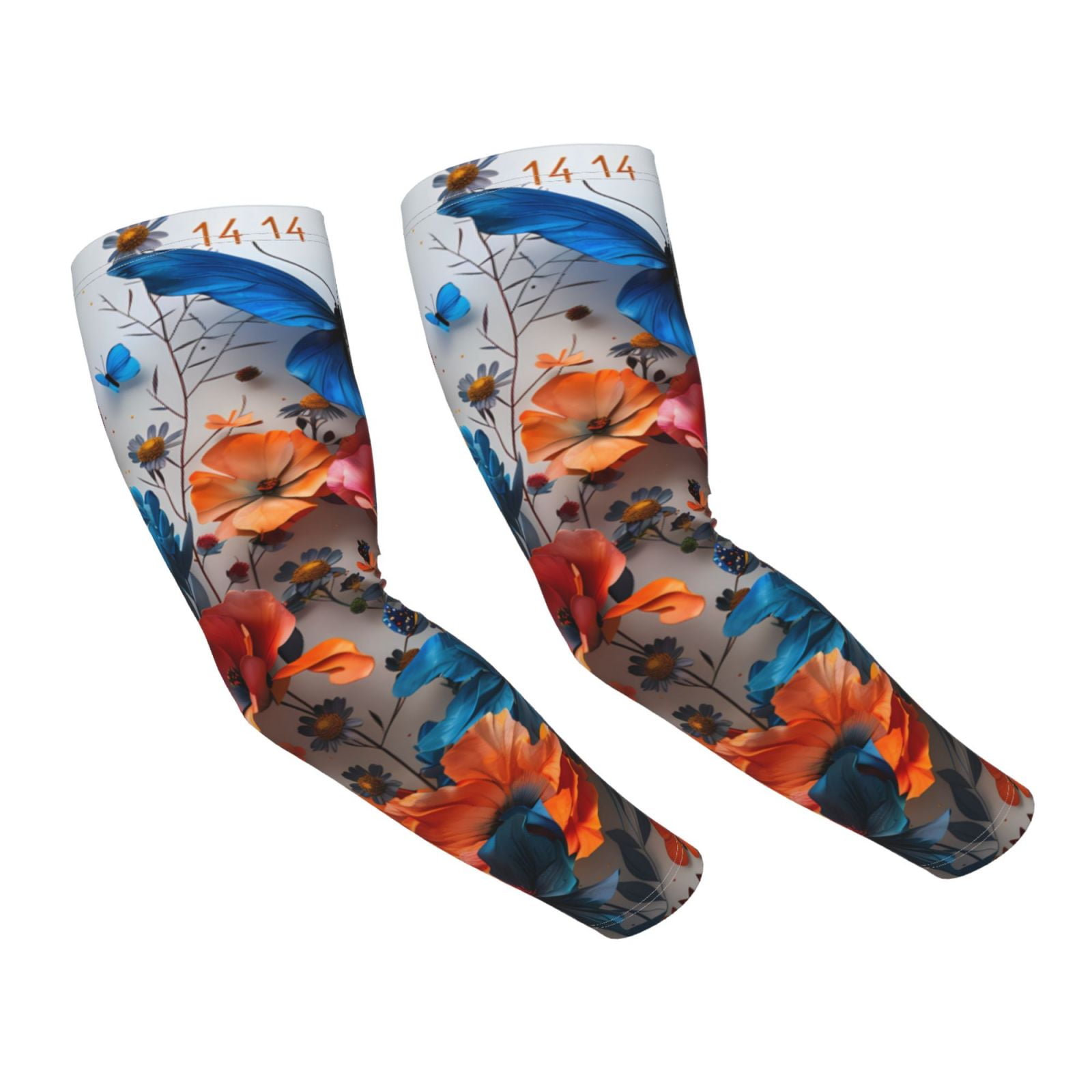 Daiia 3D Butterfly UV Sun Protection Arm Sleeves - Cooling Compression ...