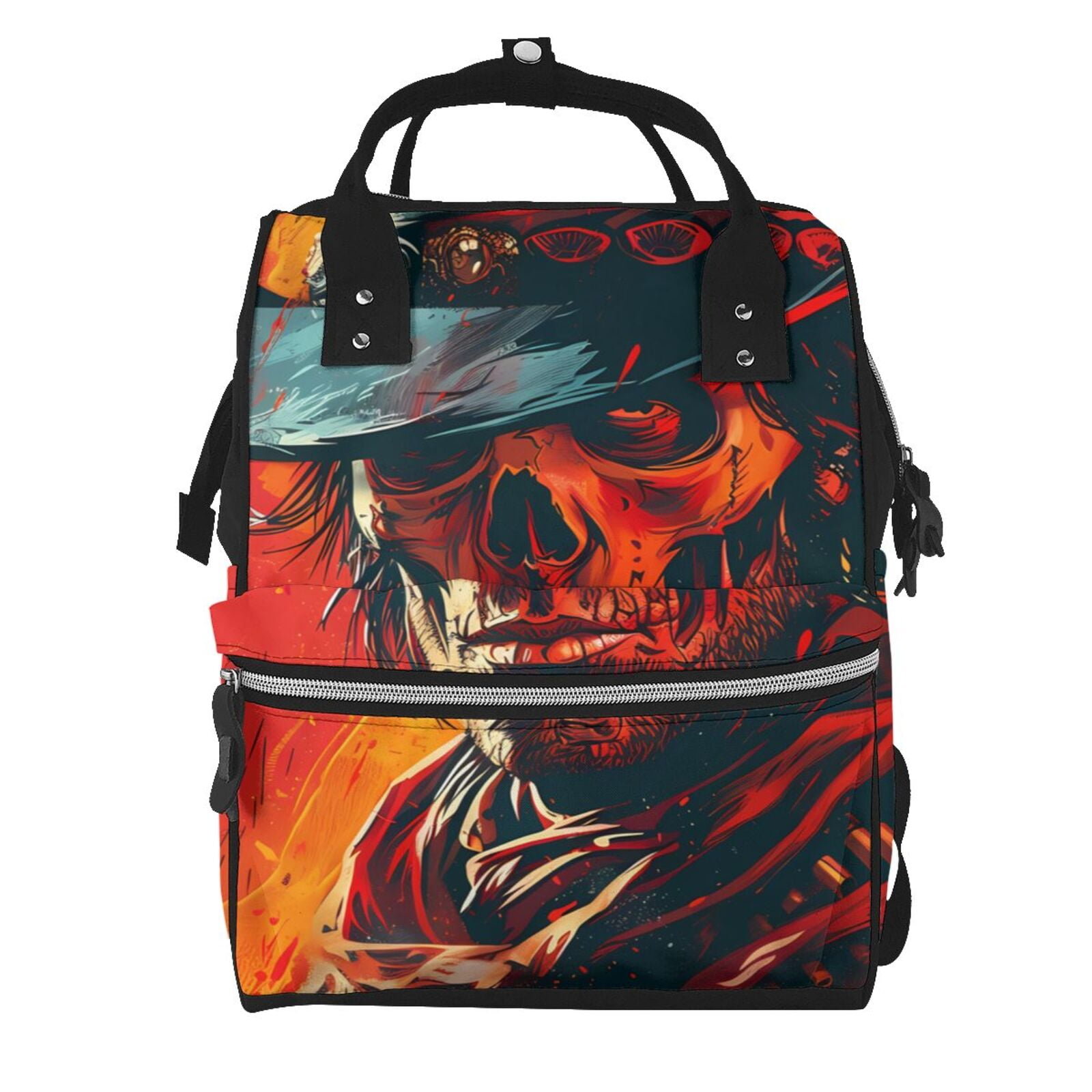 Daiia 60s Western Skull Cowboy Large Capacity Baby Bag Waterproof ...