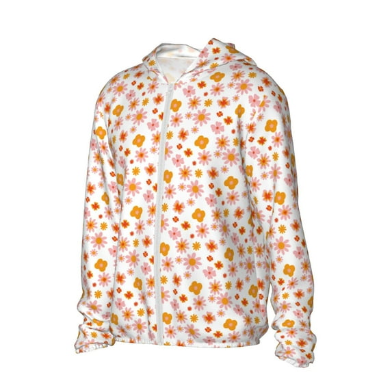 Daiia 70s Retro Flowers UPF 50+ Sun Protection Hoodie Jacket ...