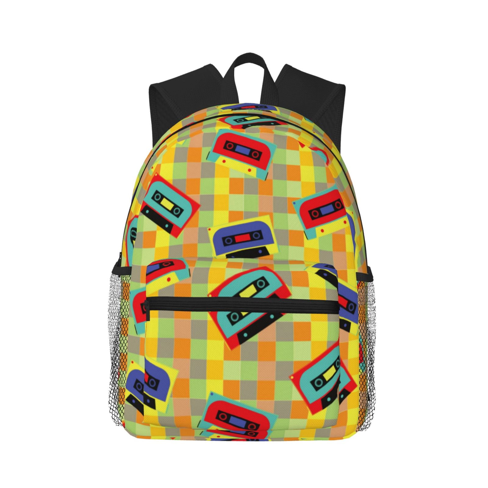 Daiia 90s Audio Tape School Backpack for Men Women, Unisex Large ...
