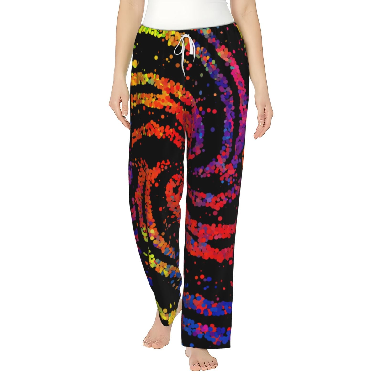Daiia A Bright Abstract Women's Sleep Pant with Pockets and Drawstring ...
