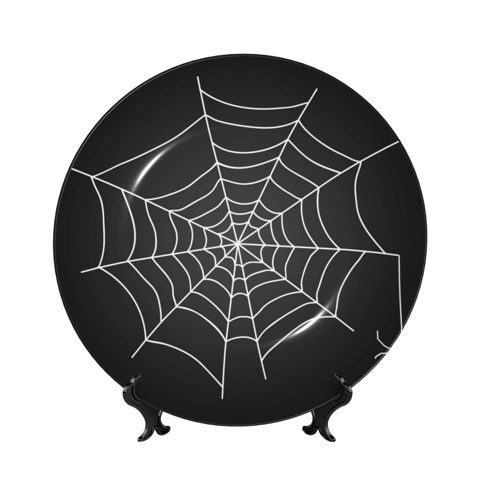Daiia A Web With A Spider Printed Pattern Ceramic Plate Dinner Plates ...