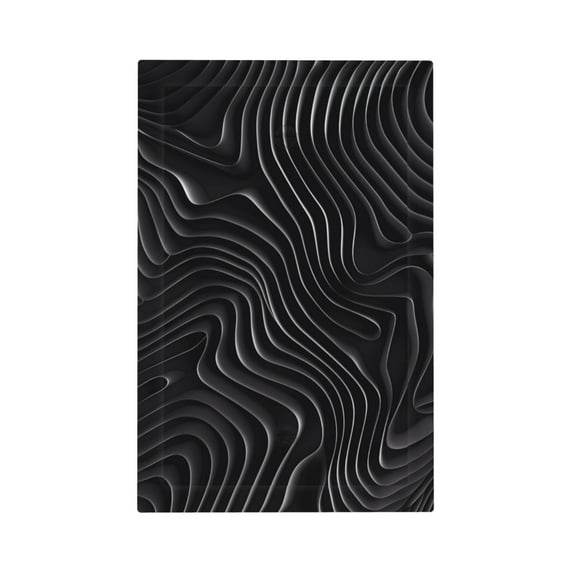 Daiia Abstract Black And White Waves Pattern Decorator Wall Plate Child ...