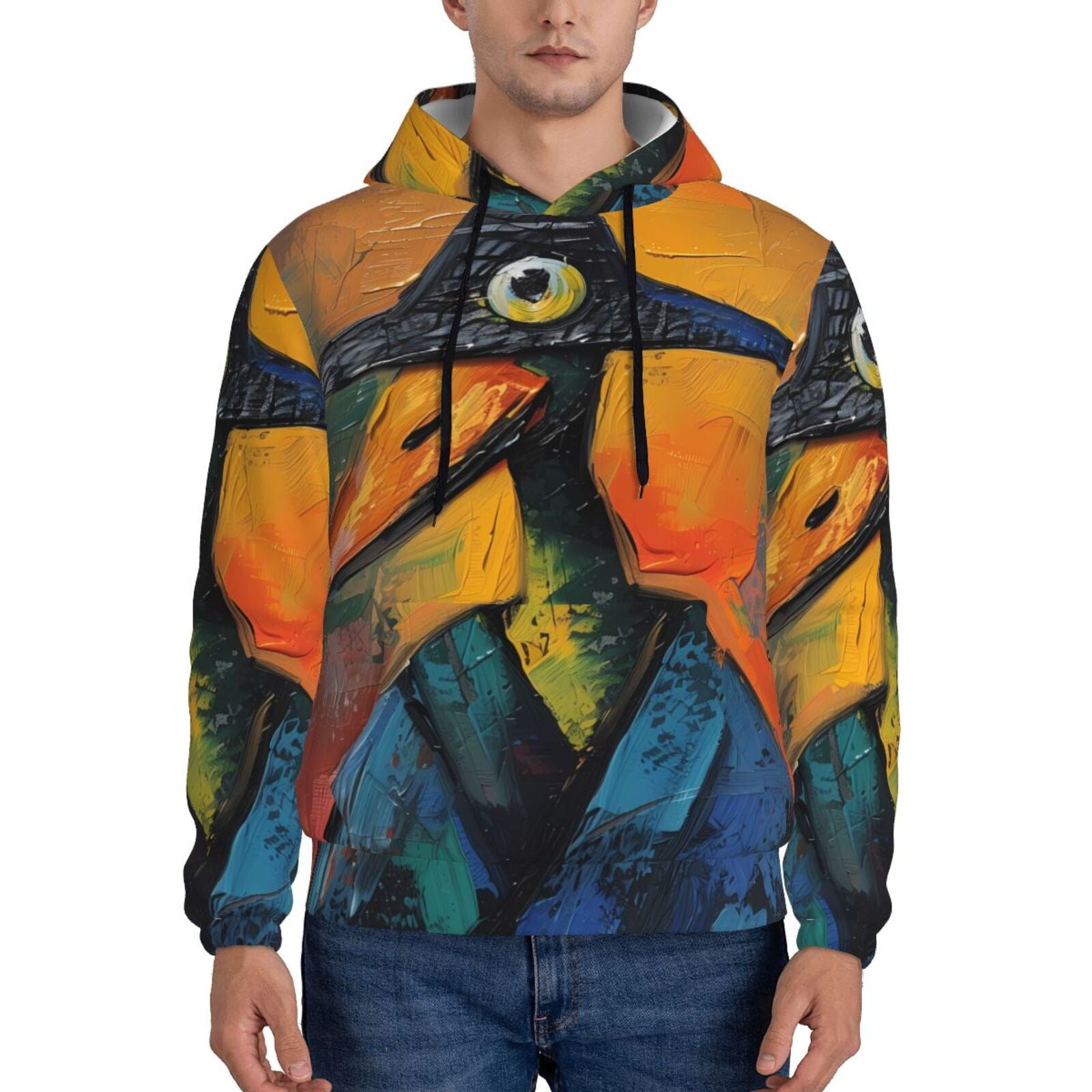 Daiia Abstract Funny Duck for Men's Fashion Hoodies & Sweatshirts with ...
