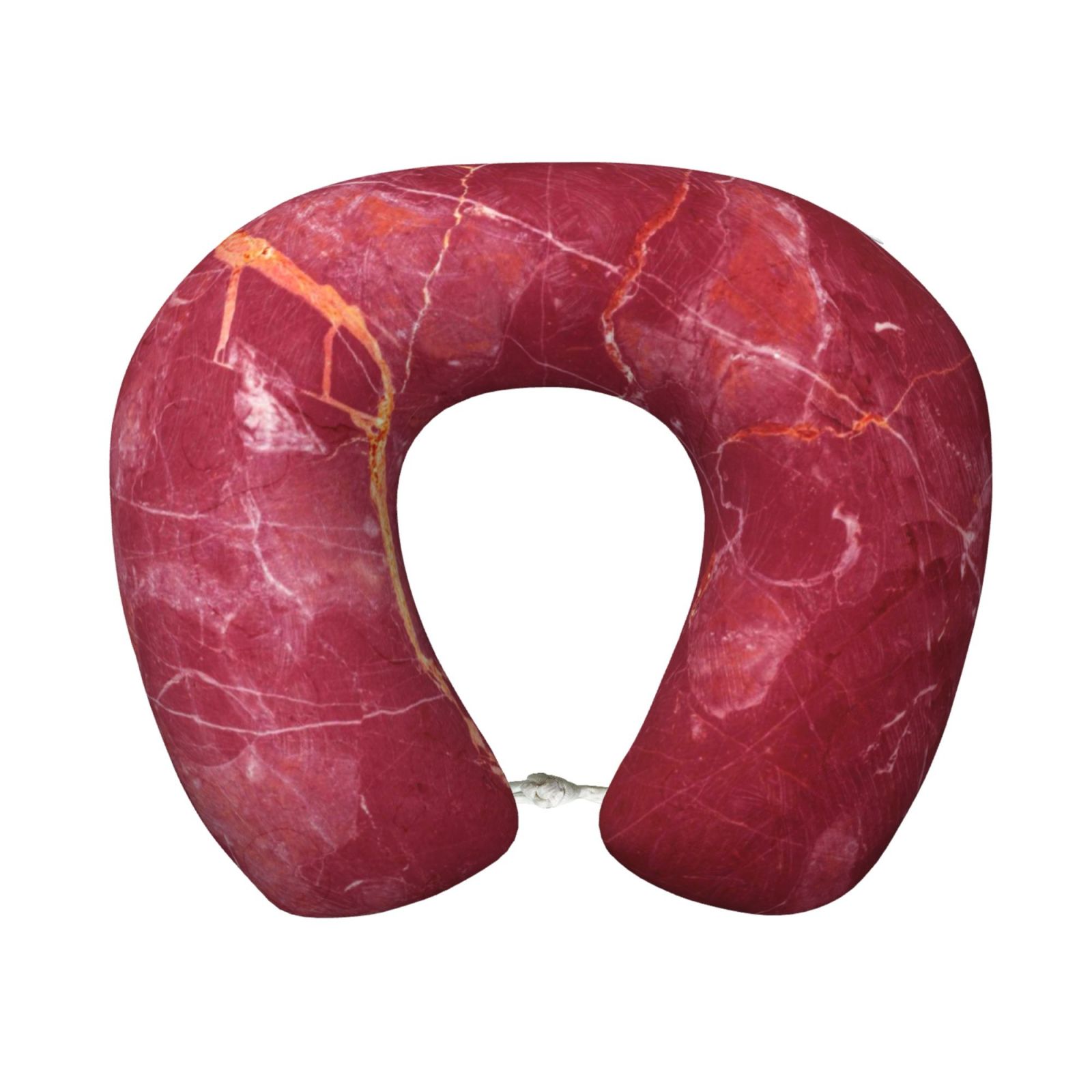 Daiia Abstract Red Marble Pattern Travel Pillow 100% Pure Memory Foam ...