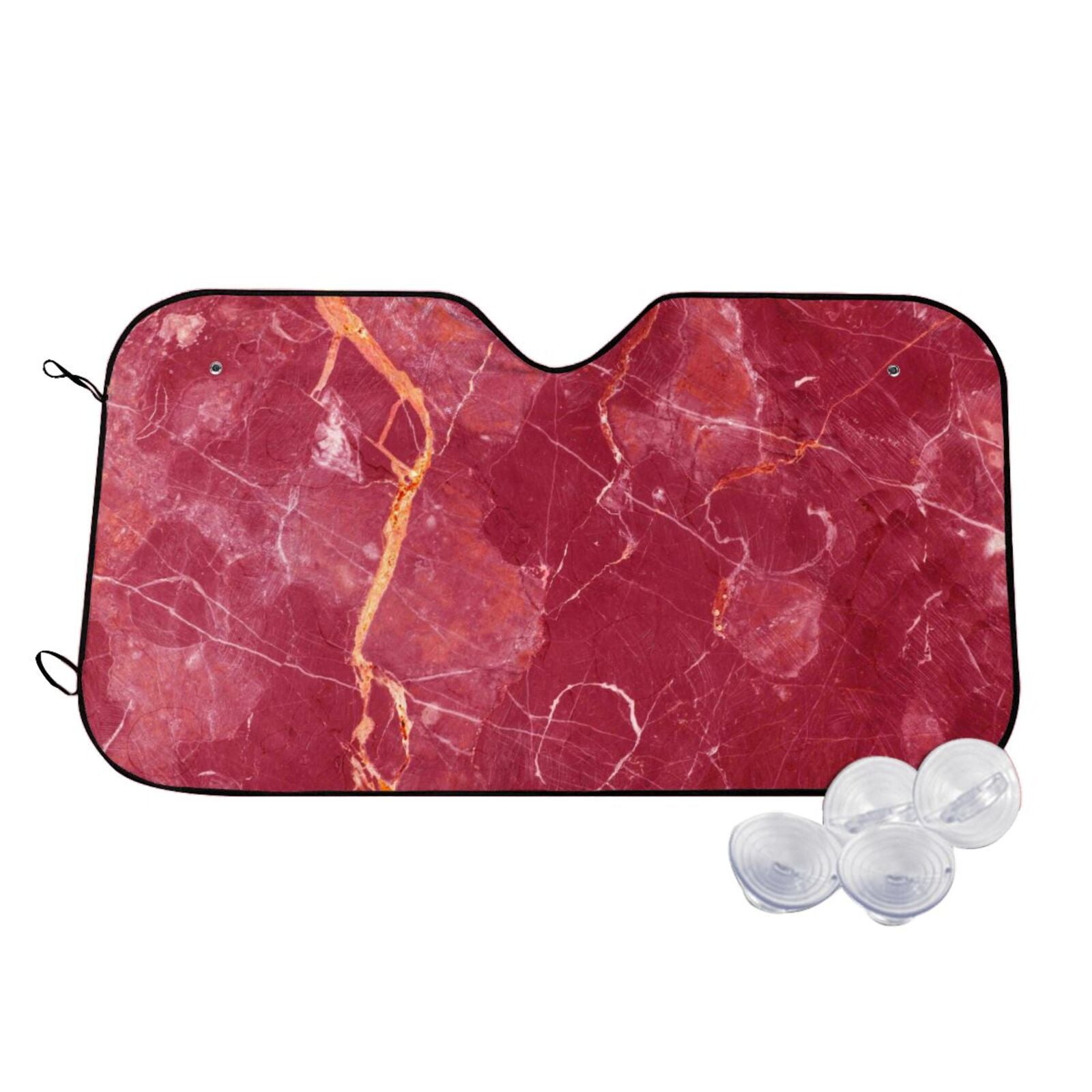 Daiia Abstract Red Marble Windshield Sun Shade for Car SUV Truck (Small ...