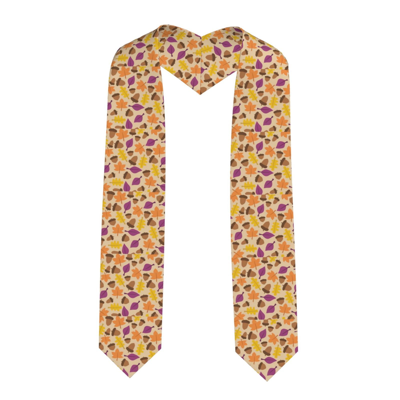 Daiia Acorn Autumn Fall Leaf Leaves Pattern Graduation Shawl Stole ...