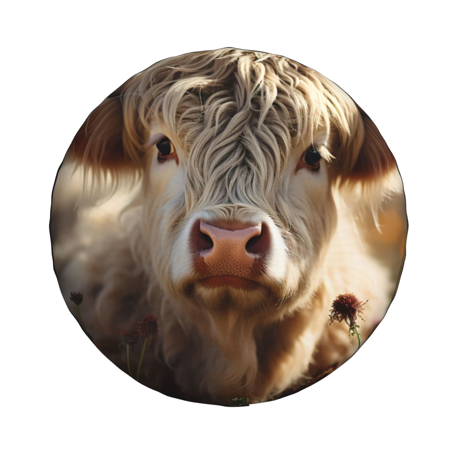 Daiia Adorable Flower Field Cow Tire Covers , Travel Trailer Camper ...