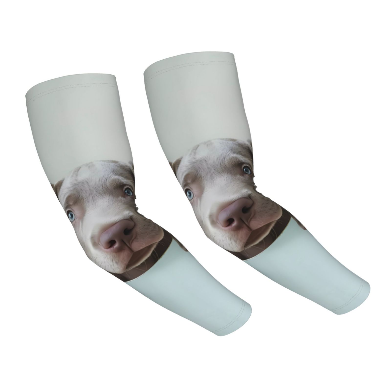 Daiia Adorable Puppy Portrait UV Sun Protection Arm Sleeves - Cooling ...