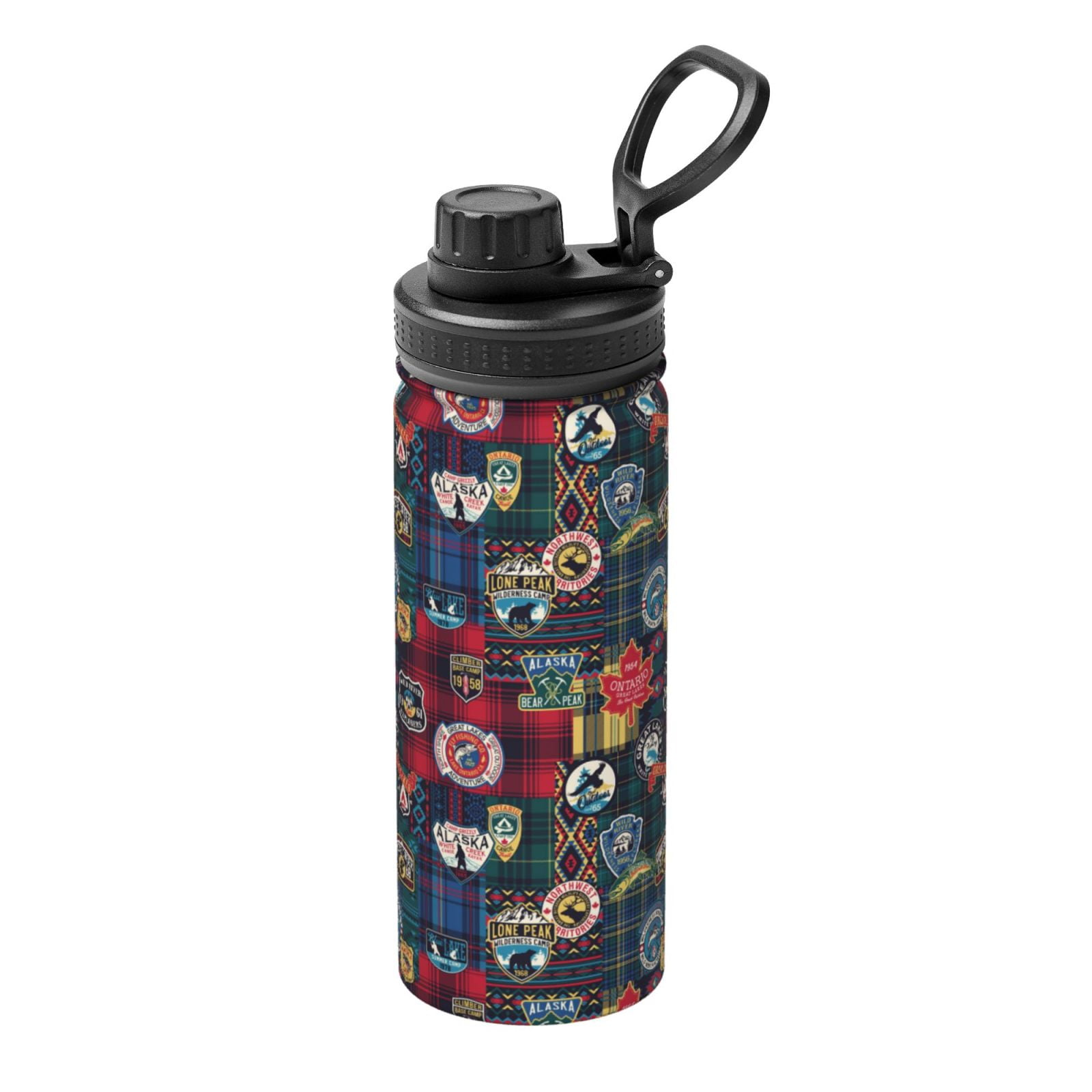 Daiia Adventure Camping Badge Printed 18 OZ Sports Insulated Kettle ...