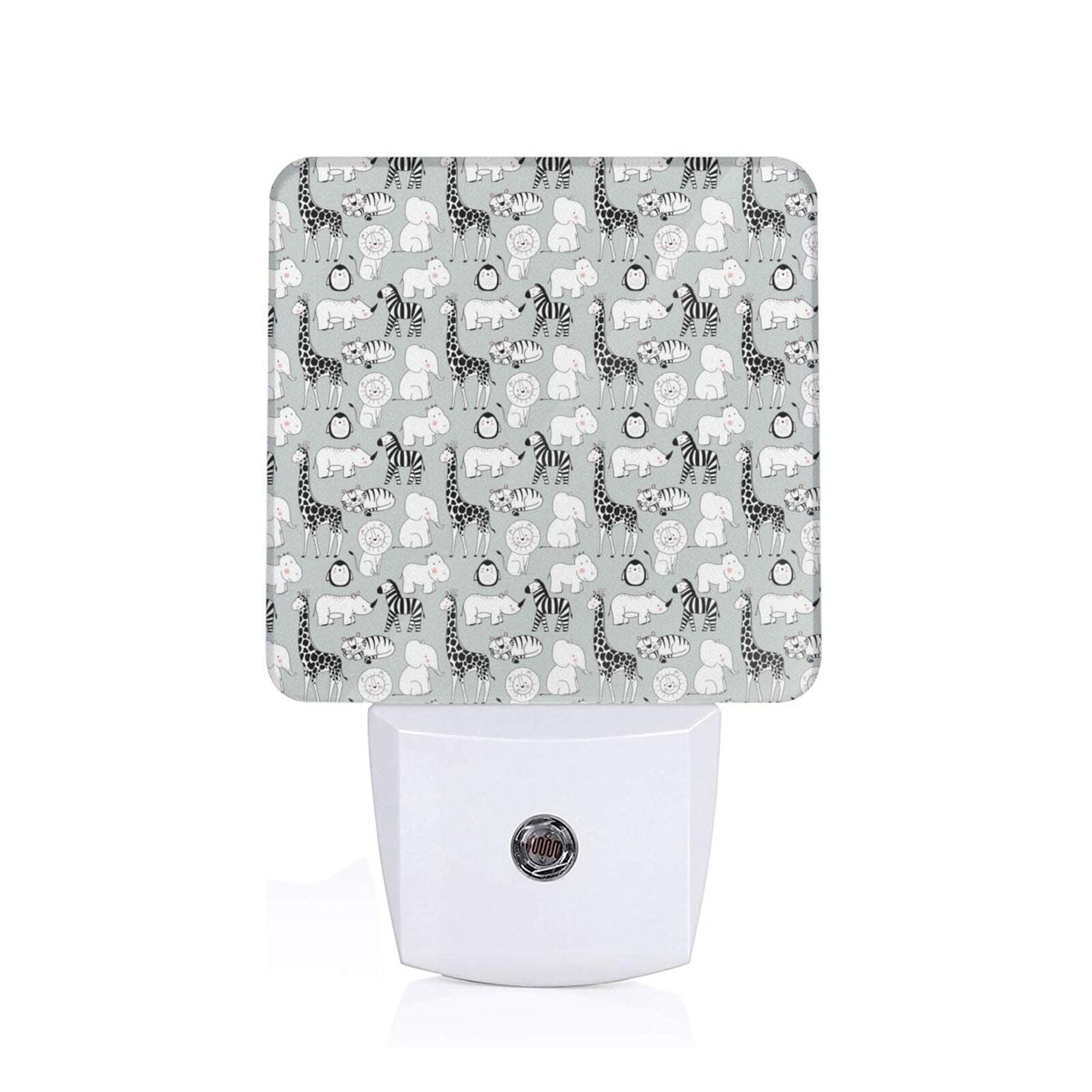 Daiia African Animals Pattern Plug-in LED Backlit Night Light with ...