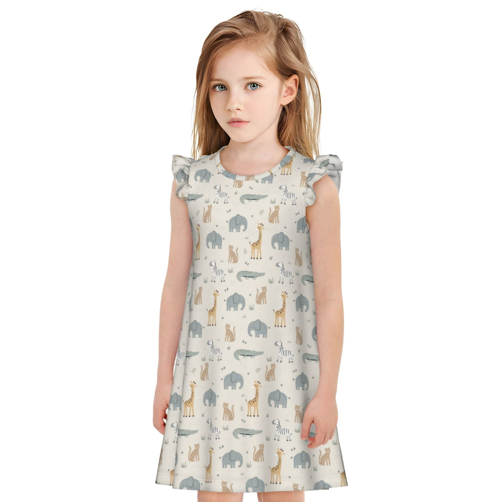 Daiia African Animals Print Girls Nightgowns, Unicorn Nightgown ...