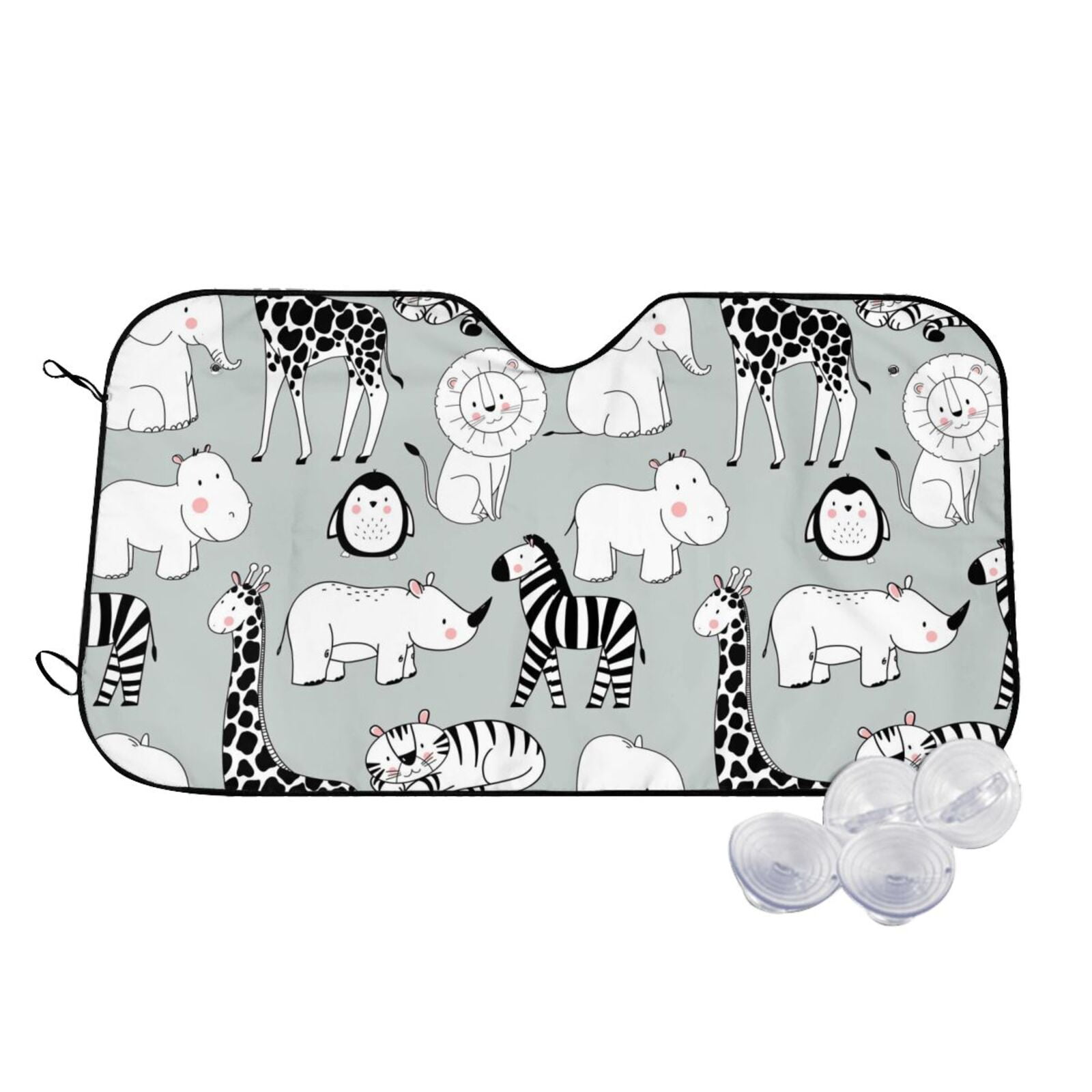 Daiia African Animals Windshield Sun Shade for Car SUV Truck (Small ...