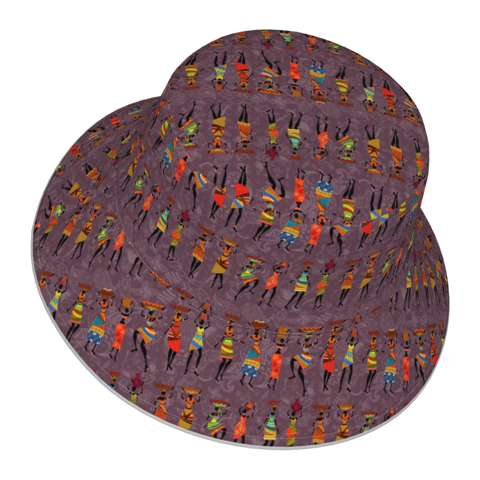 Daiia African Women Pattern Bucket Hat - Trendy Cotton Sun Hat for ...
