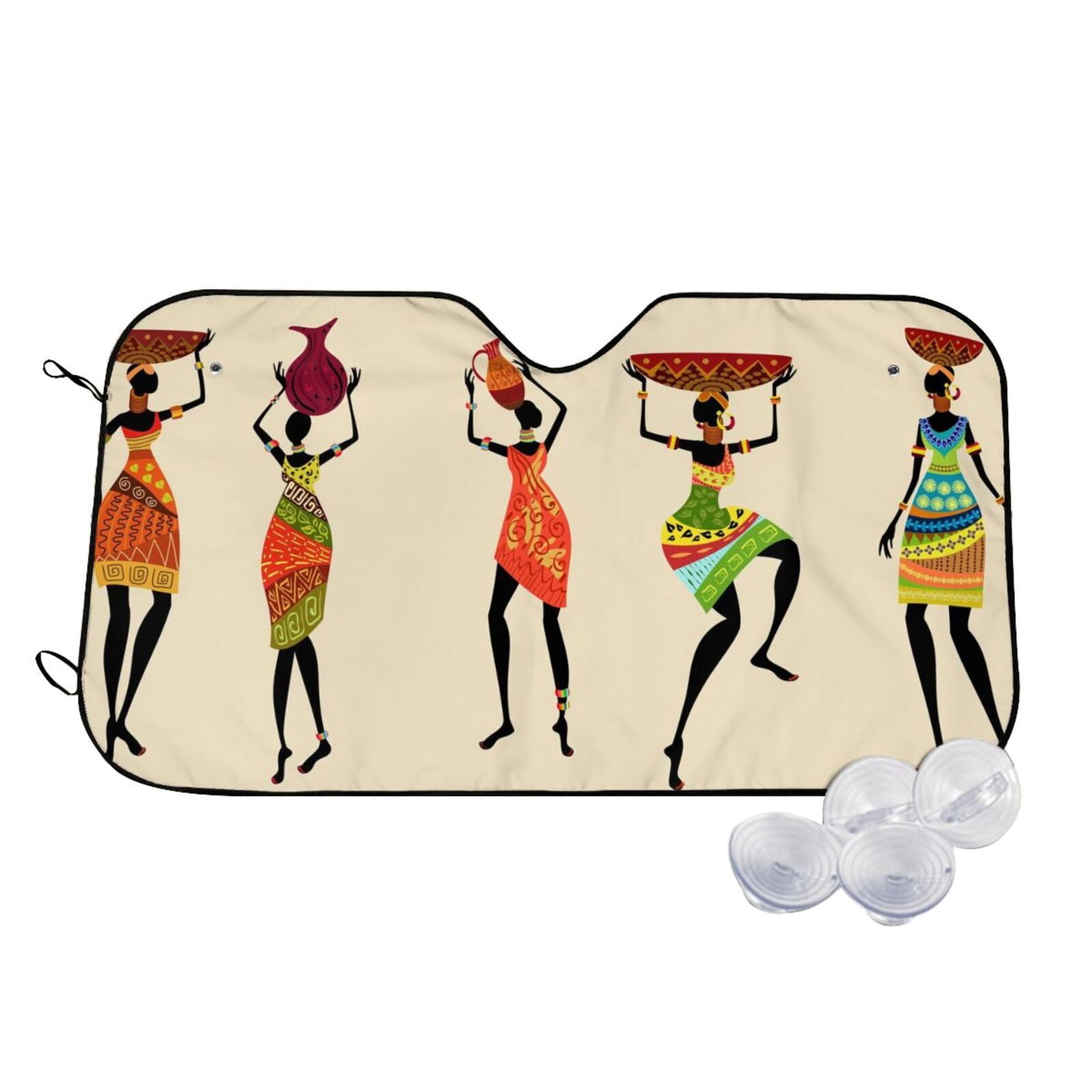 Daiia African Women Windshield Sun Shade for Car SUV Truck (Small ...