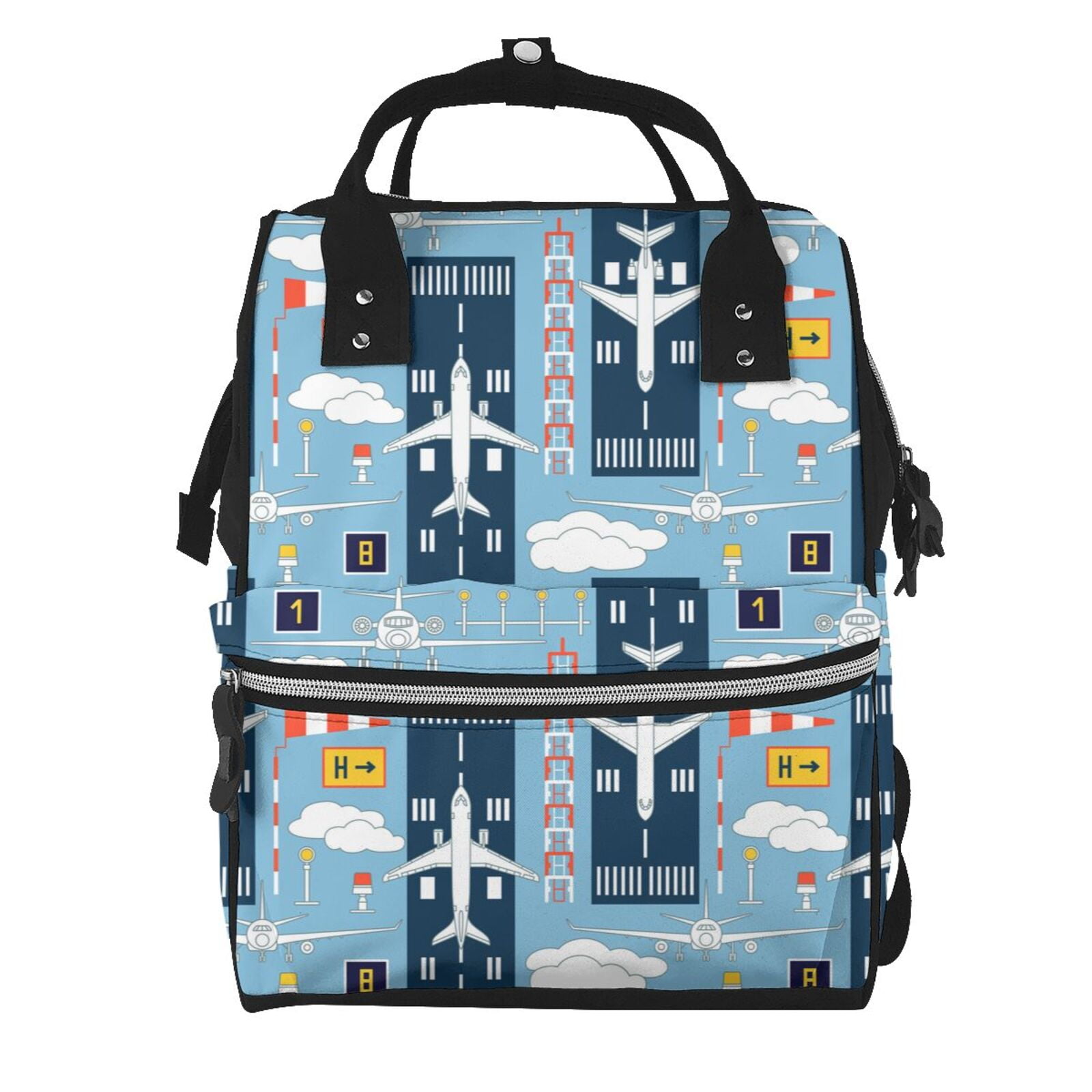 Daiia Airplanes and Aviation Signs Large Capacity Baby Bag Waterproof ...