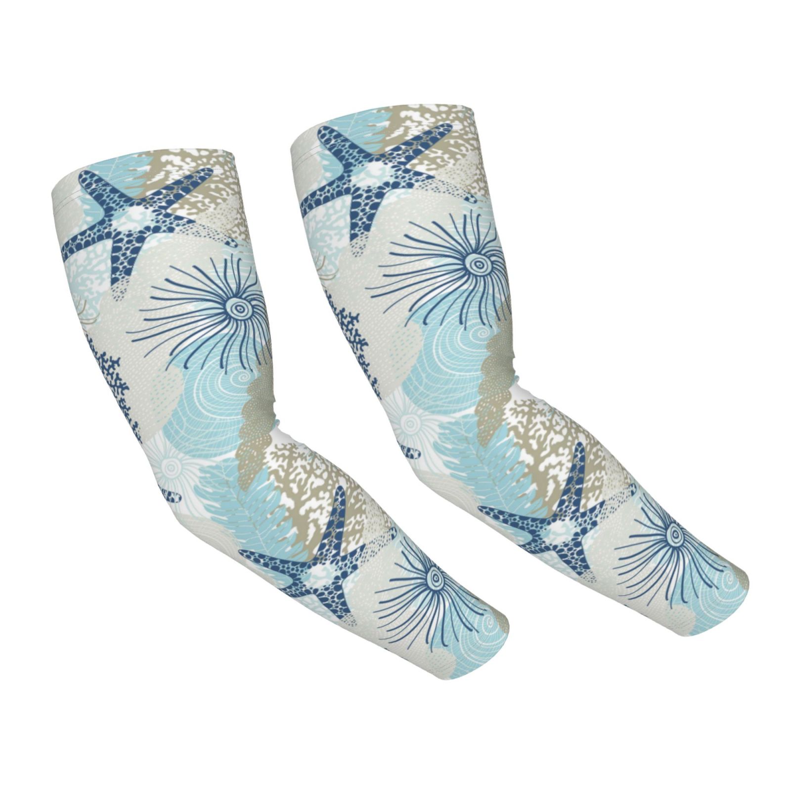 Daiia Algae Corals and Seashells UV Sun Protection Arm Sleeves ...