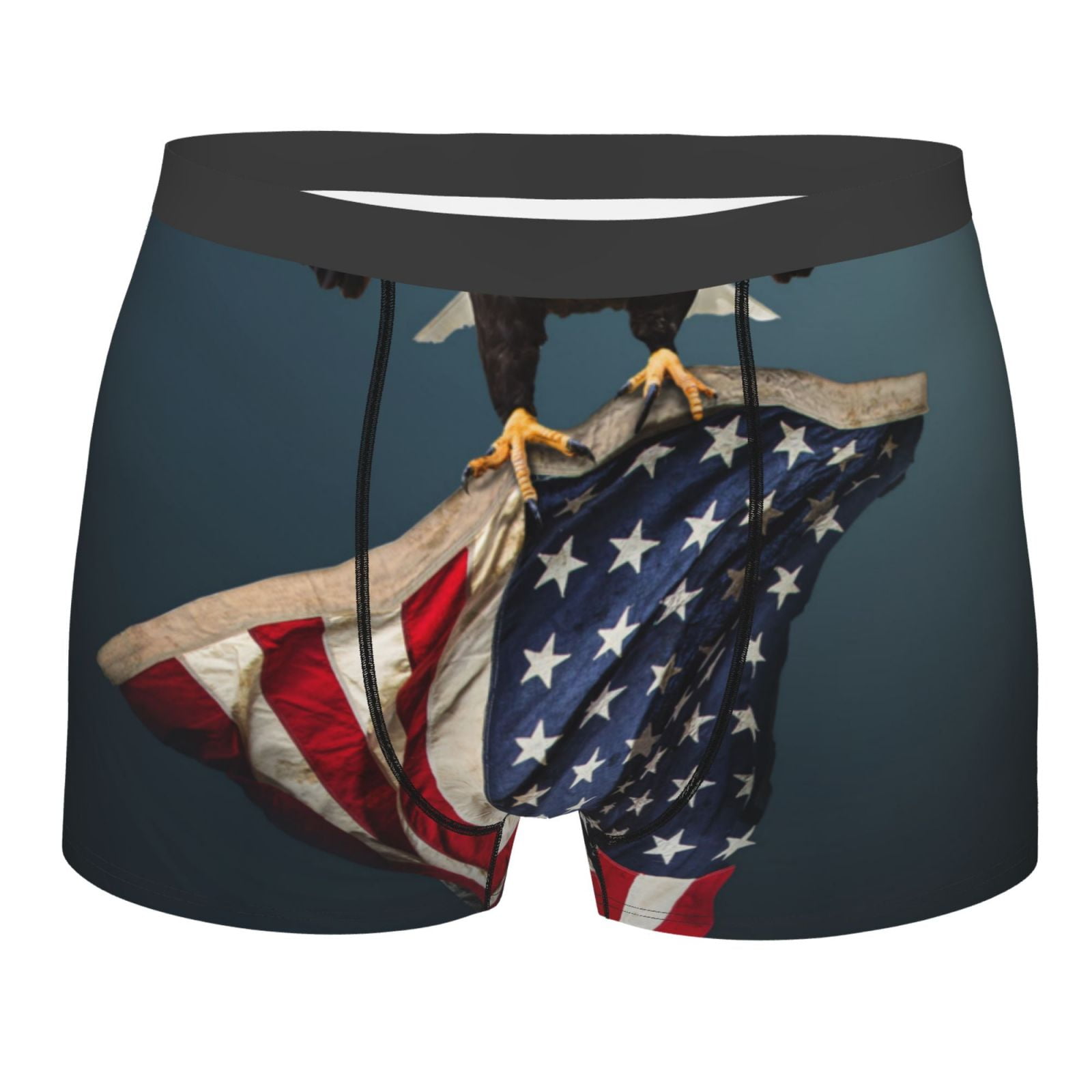 Daiia American Flag Men's Underwear Boxer Briefs, Cotton Stretch Moisture-Wicking Underwear ...