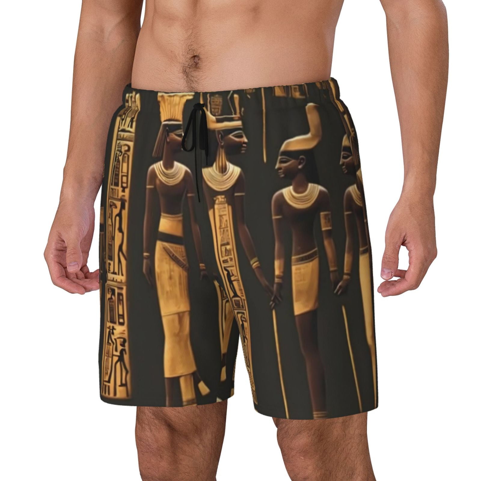 Daiia Ancient Egyptian Hieroglyph Pattern Mens Swim Trunks Swim Shorts ...