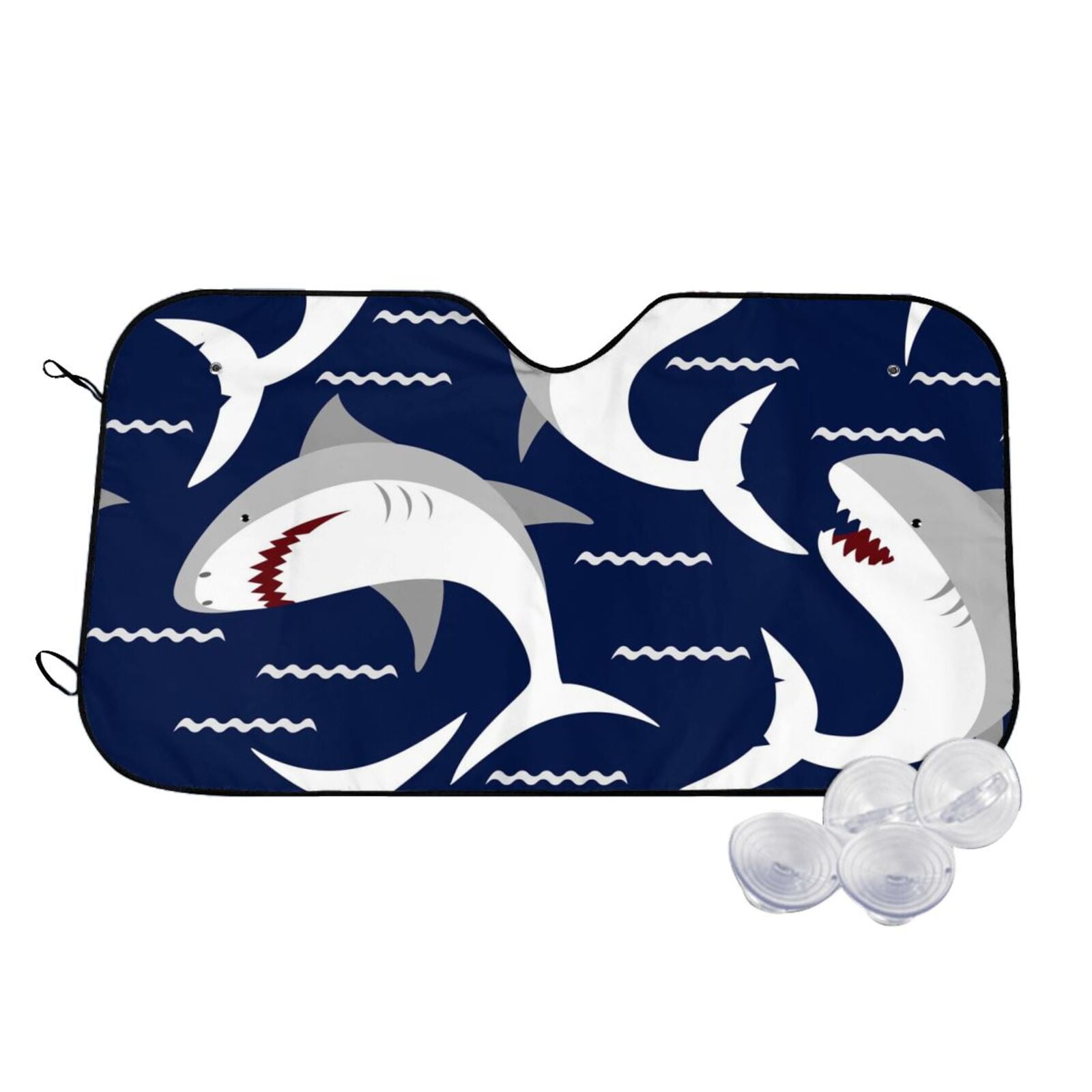 Daiia Angry Shark Windshield Sun Shade for Car SUV Truck (Small ), Car ...