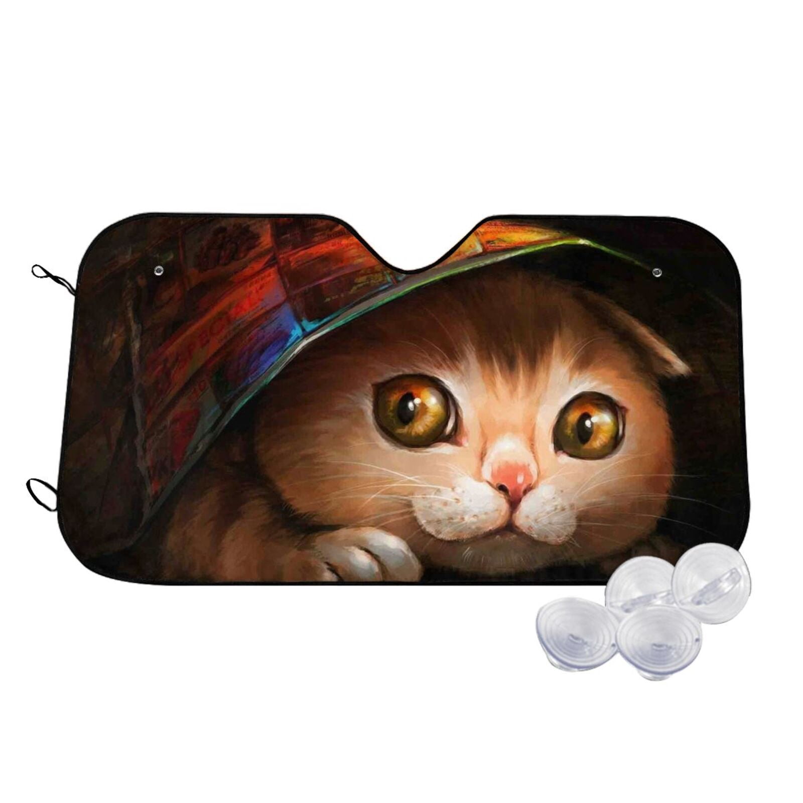 Daiia Animal Cat Windshield Sun Shade for Car SUV Truck (Small ), Car ...
