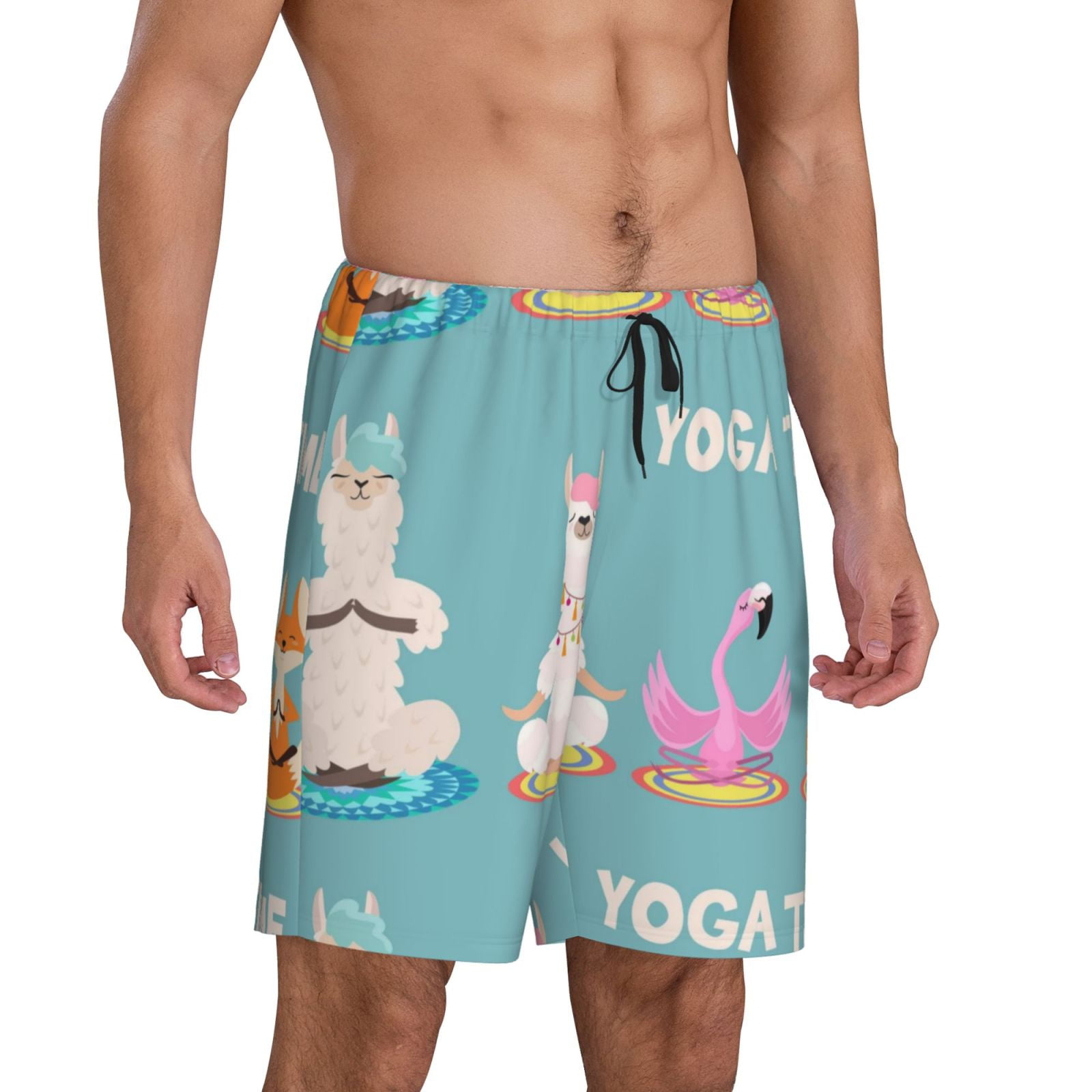 Daiia Animal Meditation Mens Woven Stretch Pajama Short,Short Pajama ...
