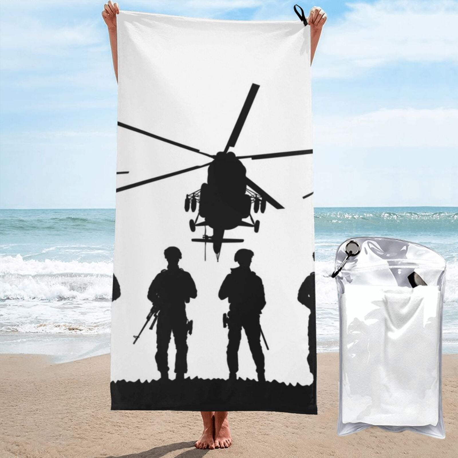 Daiia Army Soldiers With Sniper Rifle On Duty Pattern Quick Dry Towel ...