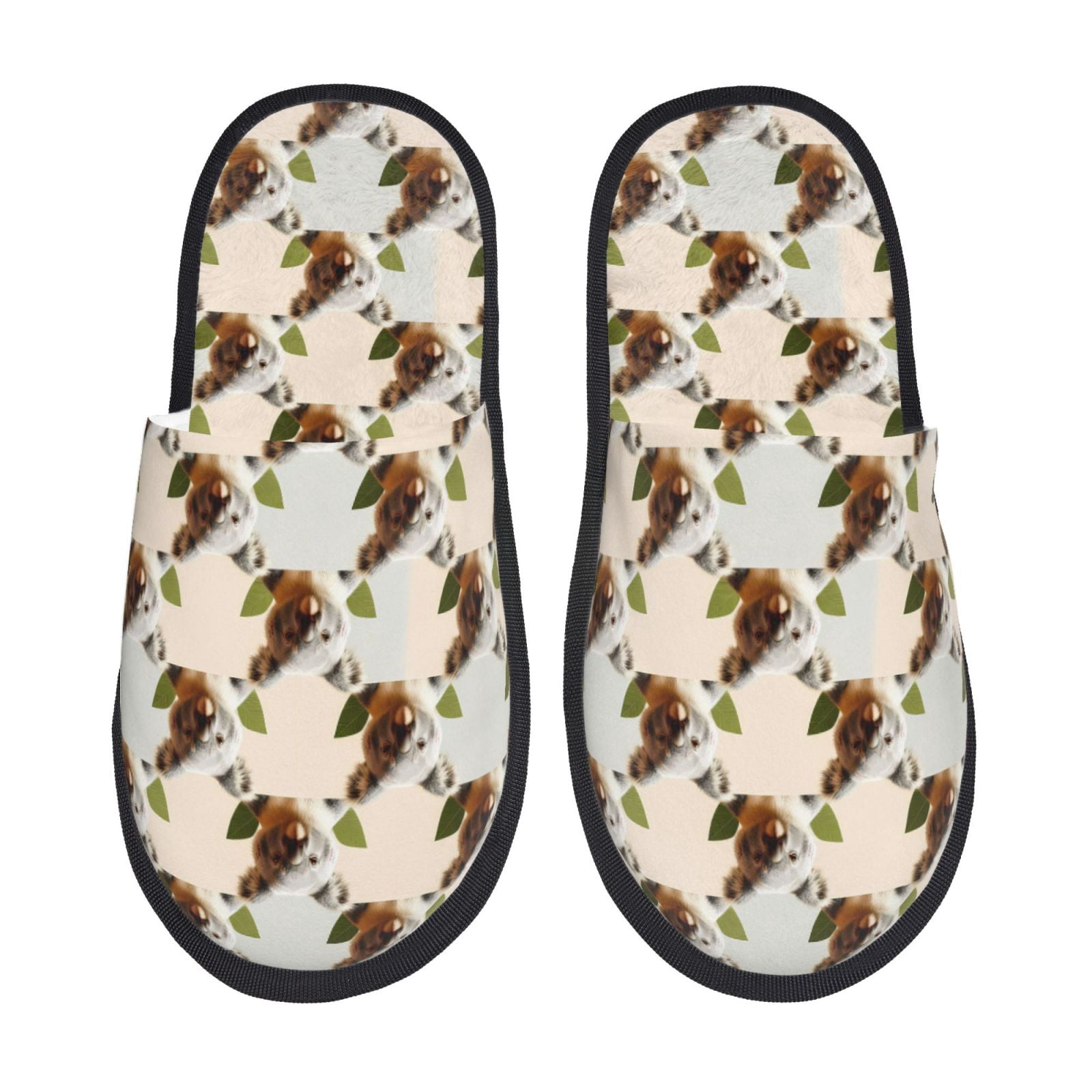 Daiia Art cute koala Pattern Furry Slippers for Women and Men, Soft ...