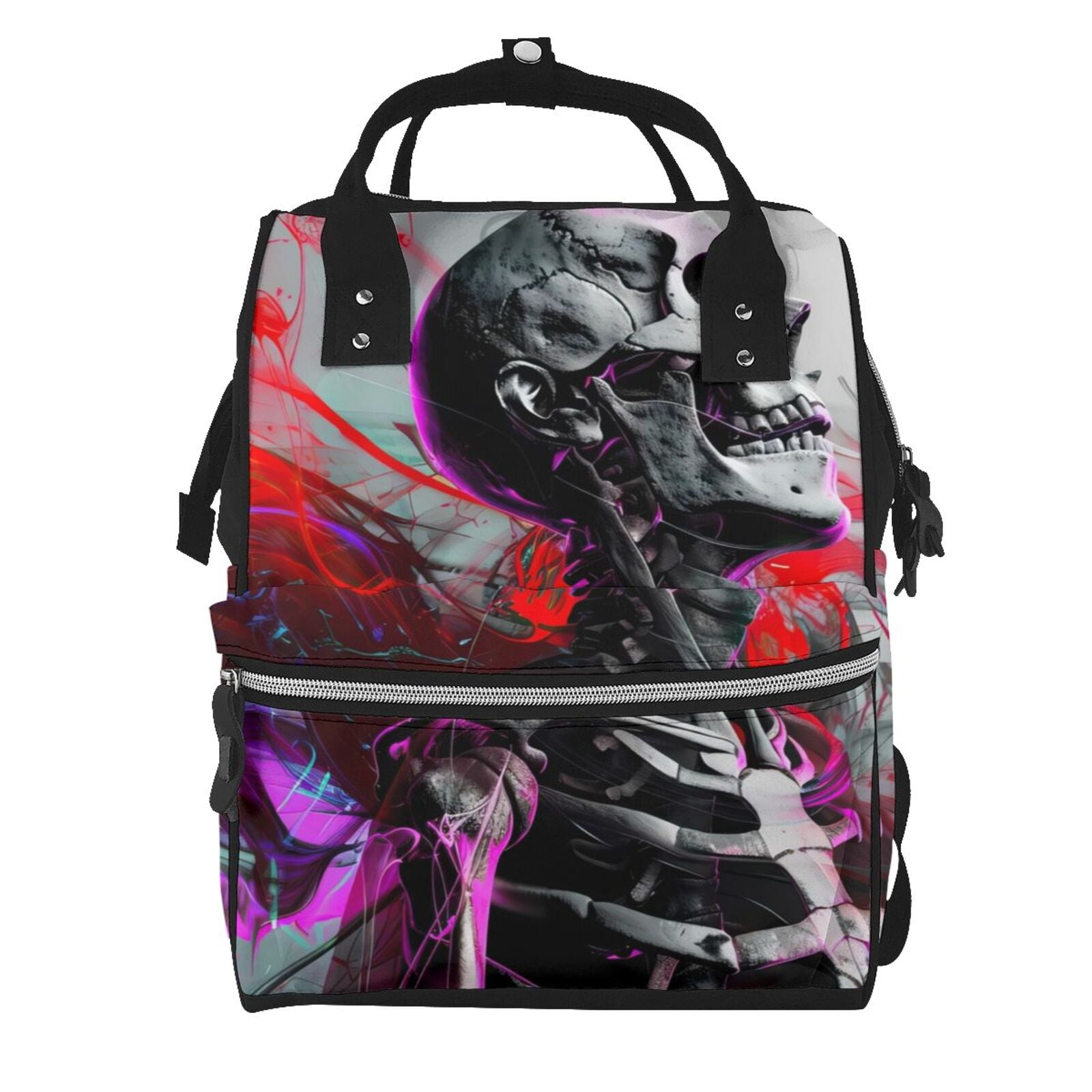 Daiia Artistic Skull Large Capacity Baby Bag Waterproof Stylish Diaper ...