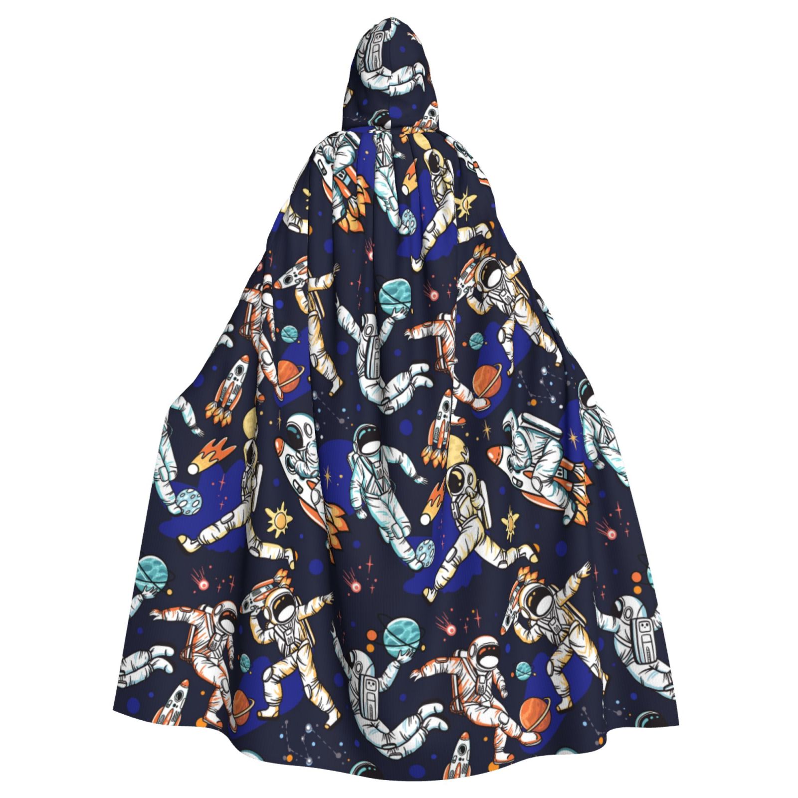 Daiia Astronauts in sport Pattern Hooded Cloak, Halloween Costume Cloak ...