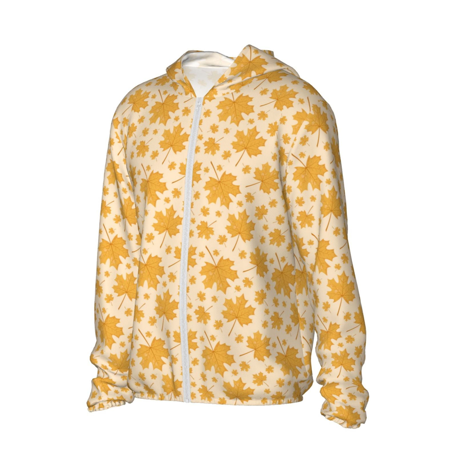 Daiia Autumn Fall Yellow Leaves UPF 50+ Sun Protection Hoodie Jacket ...