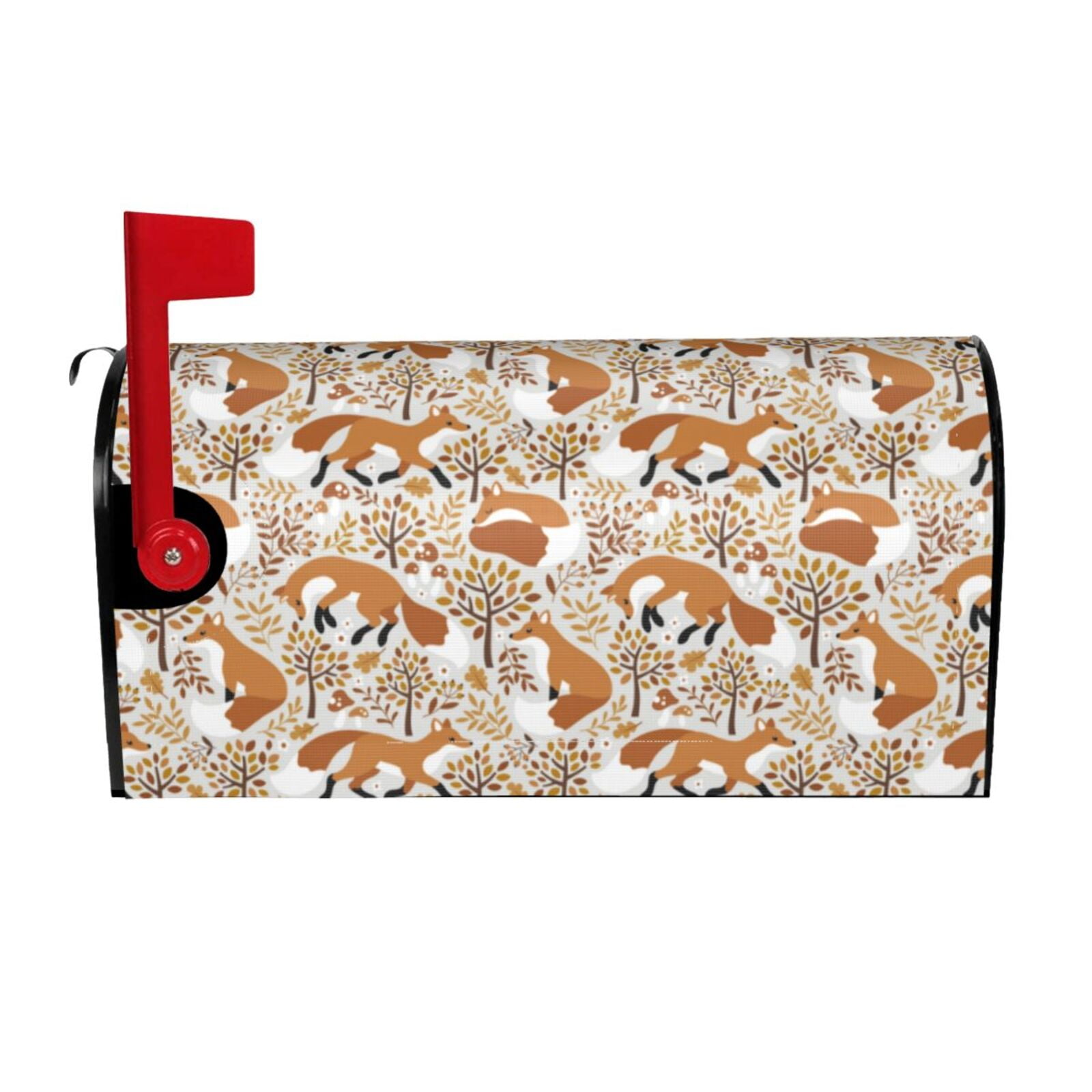 Daiia Autumn Fox with Brown Plants Mailbox Cover , Magnetic Welcome ...