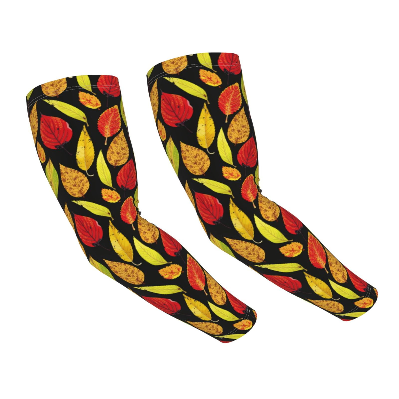 Daiia Autumn With Leaves UV Sun Protection Arm Sleeves - Cooling ...
