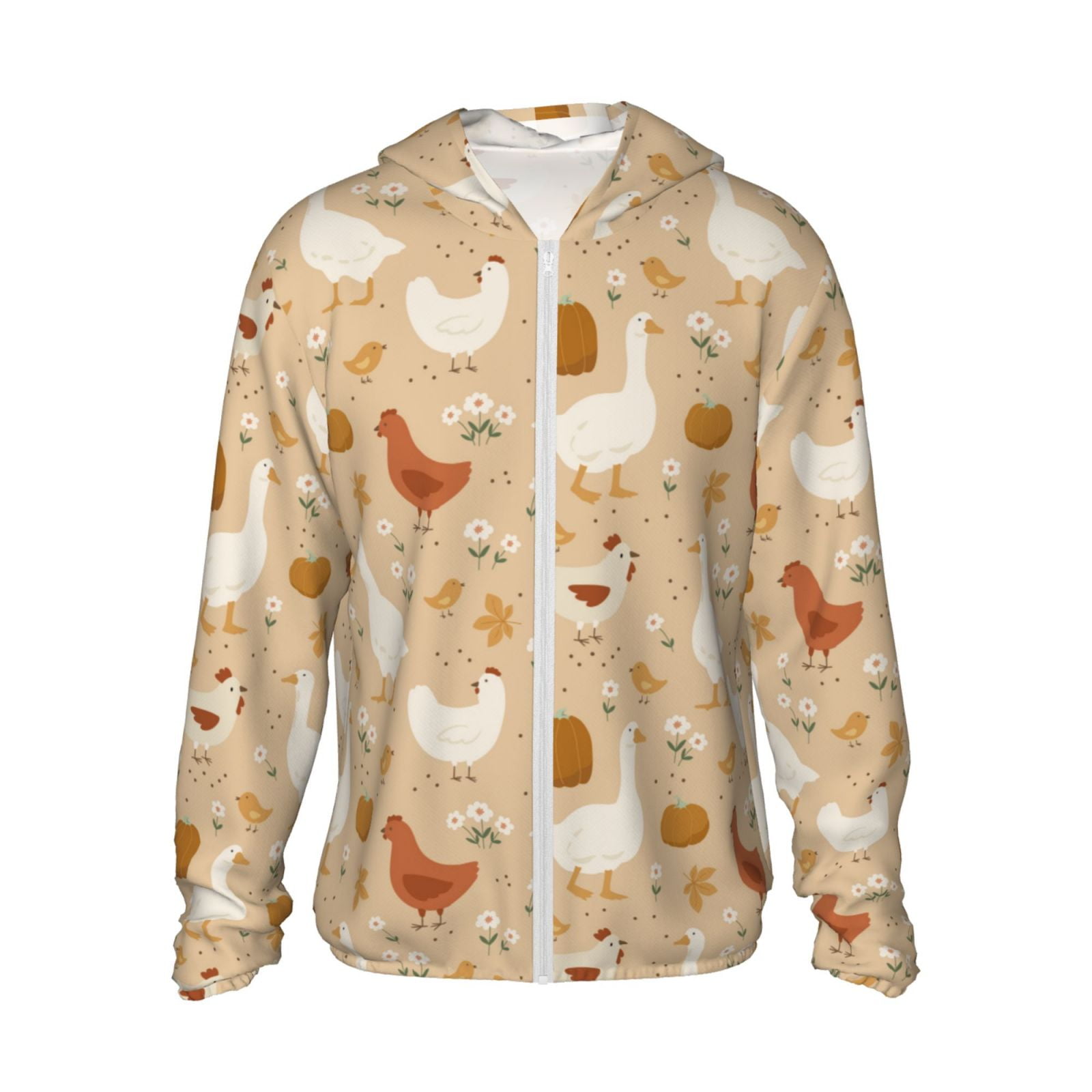 Daiia Autumn and Thanksgiving UPF 50+ Sun Protection Hoodie Jacket ...